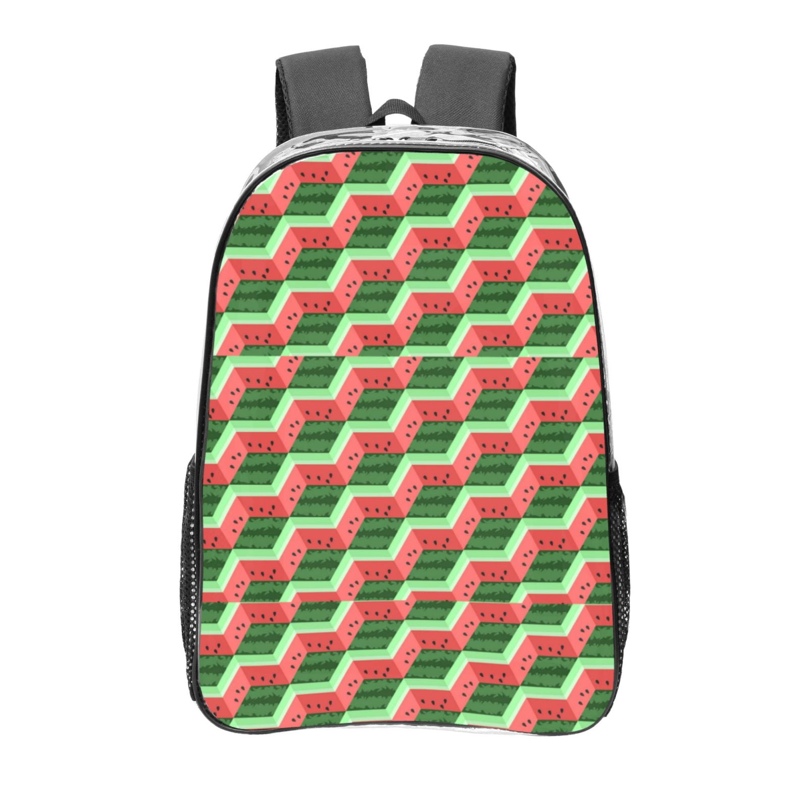 Susaid Geometric Watermelon Print Clear Backpack See Through ...