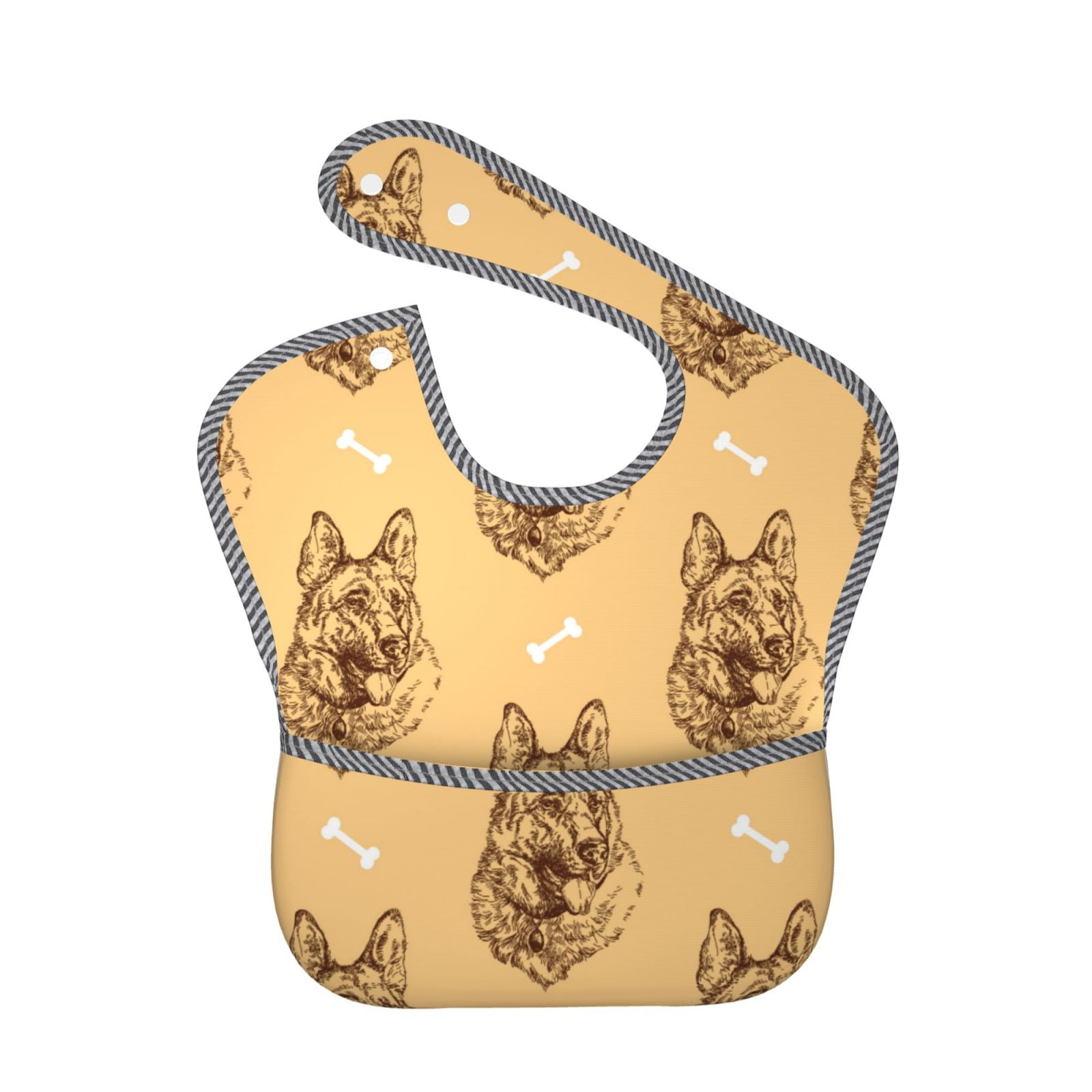 Susaid German Shepherd Dog Print Bibs for Babies Toddlers Adjustable ...