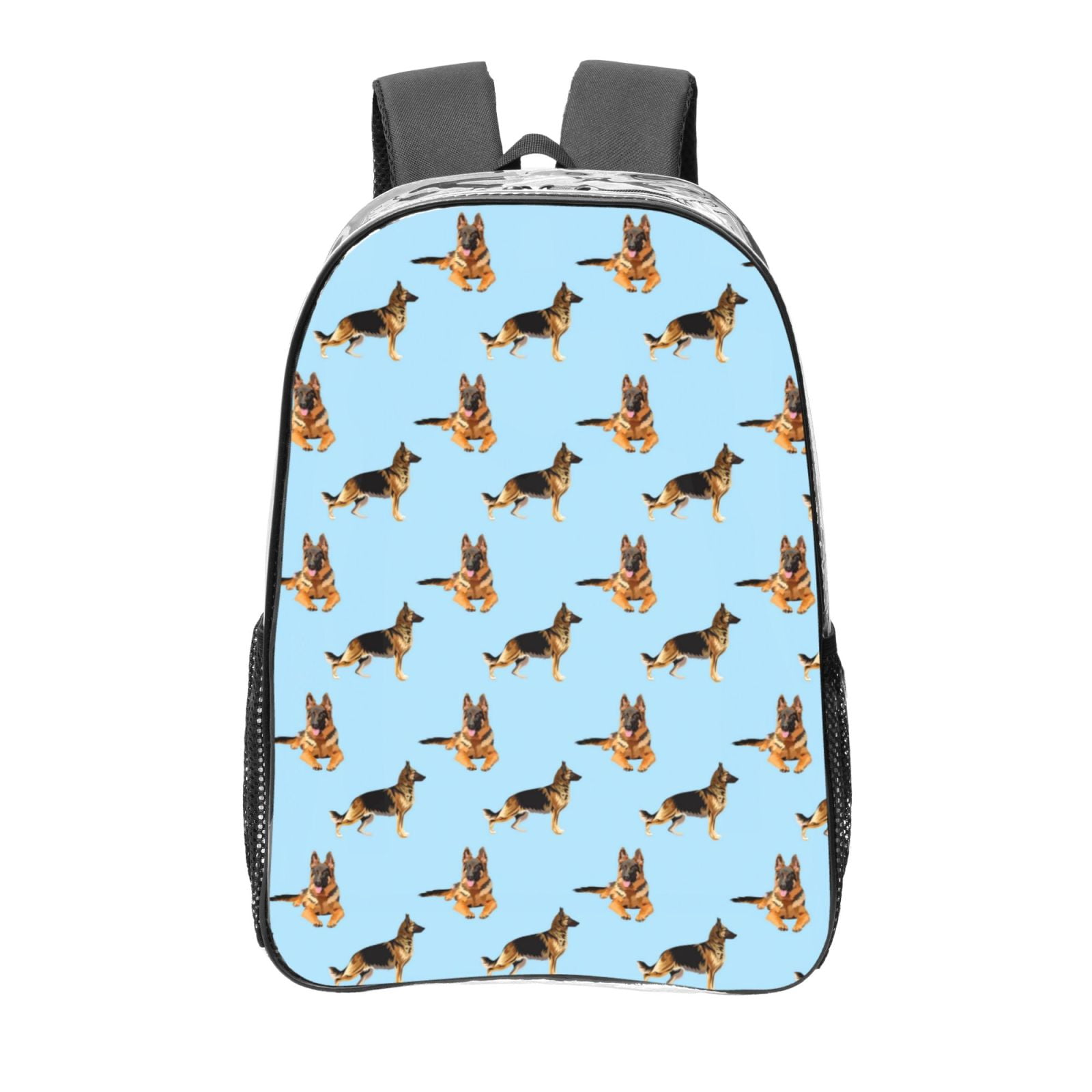 Susaid German Shepherd Dog Print Clear Backpack See Through Transparent ...