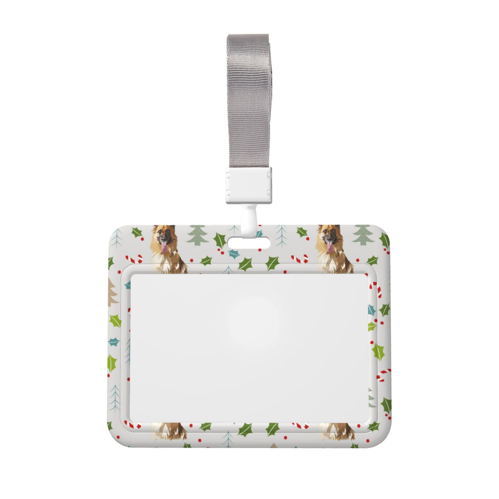 Susaid German Shepherd Dog Print ID Badge Holder with Double-Sided ...