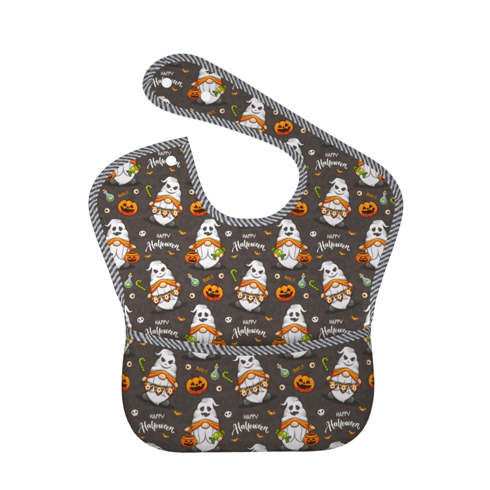 Susaid Gnome And Pumpkin Print Bibs for Babies Toddlers Adjustable ...