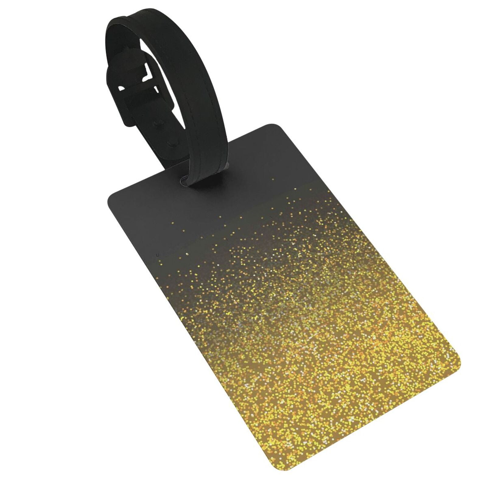 Susaid Gold Glitter Gradient Print Funny Luggage Tags Colorful Unique ...
