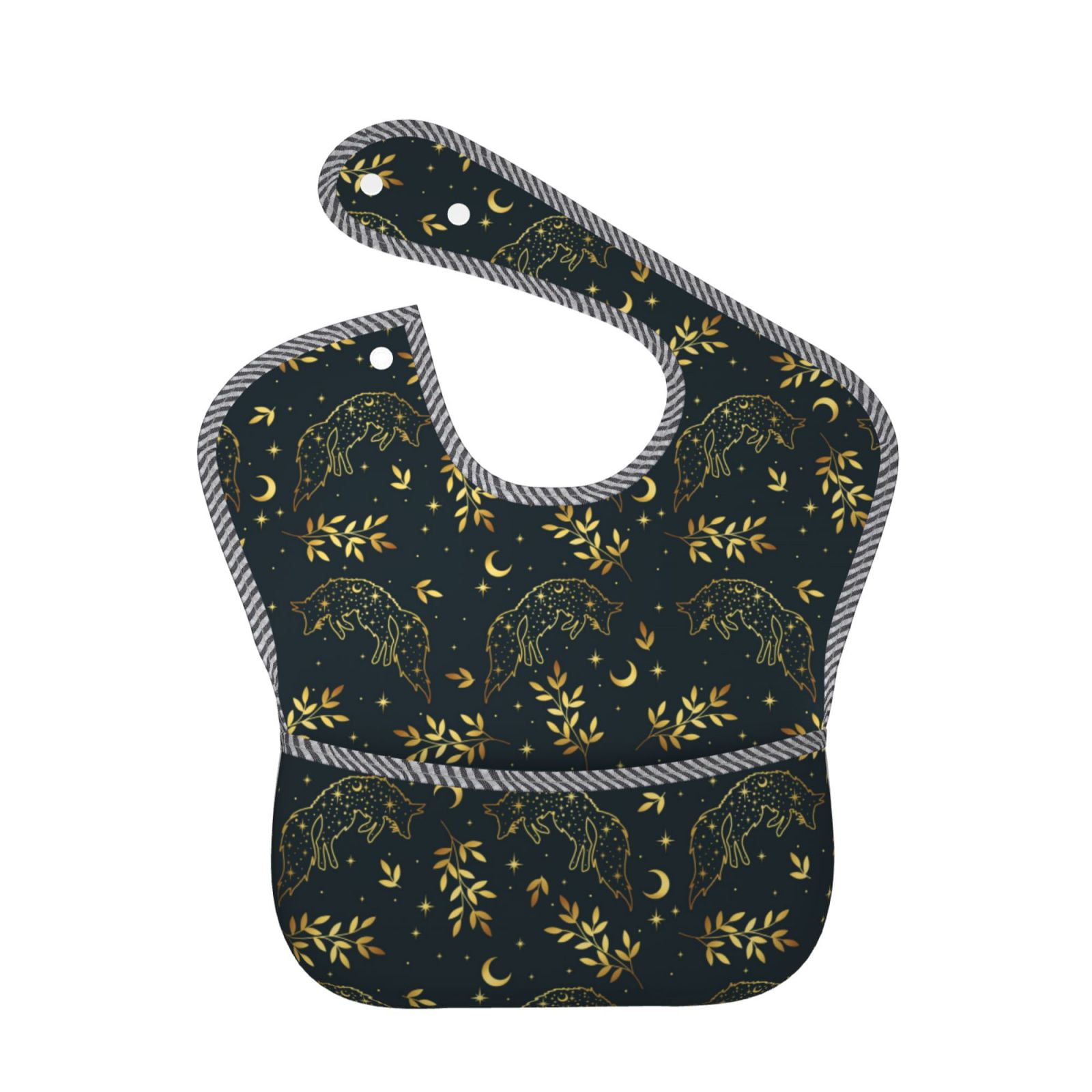 Susaid Golden line fox Print Bibs for Babies Toddlers Adjustable ...