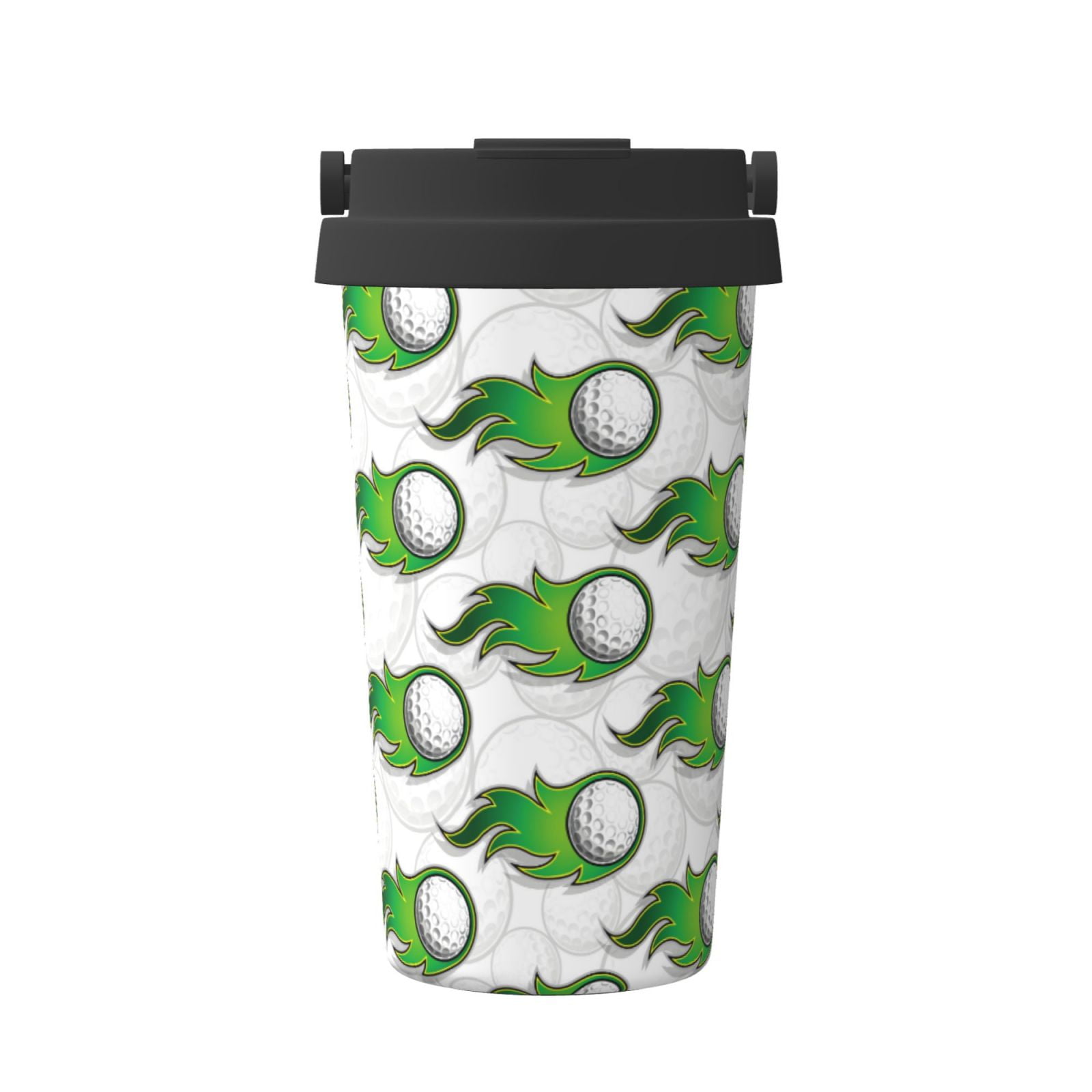 Susaid Golf balls Print Coffee Travel Mug, Insulated Coffee Mug with ...