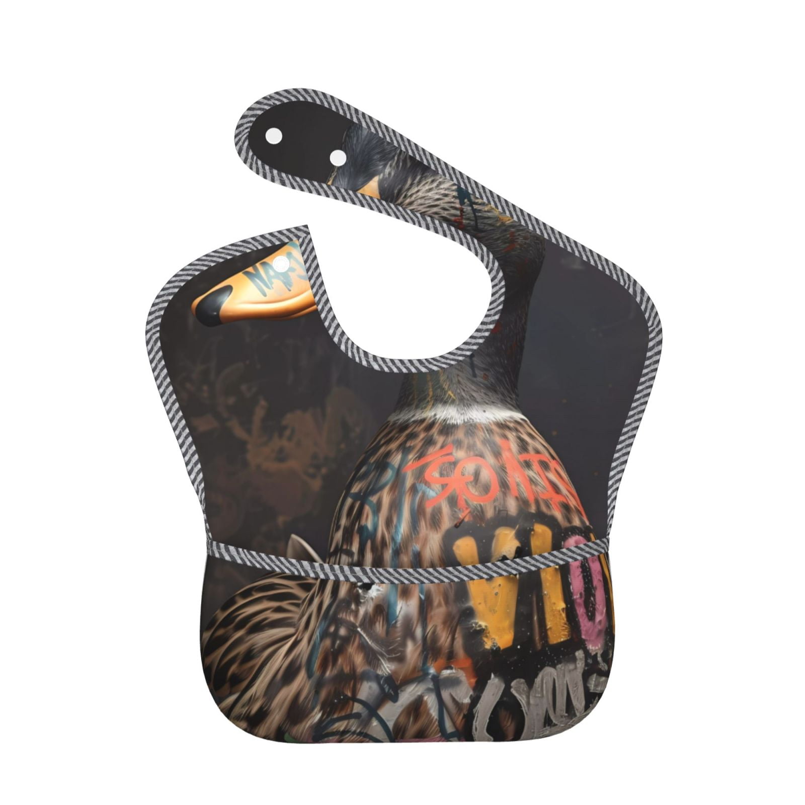 Susaid Graffiti Cool Duck Print Bibs for Babies Toddlers Adjustable ...