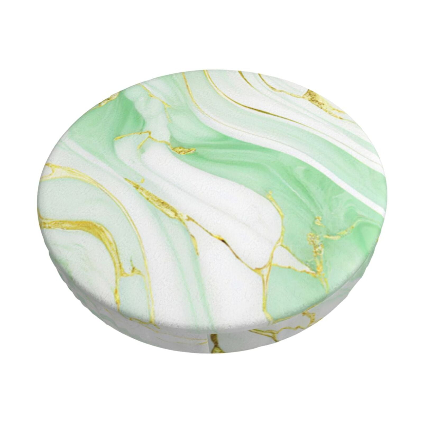 Susaid Green And Gold Abstract Marble Print Elastic Bar Stool Cover ...