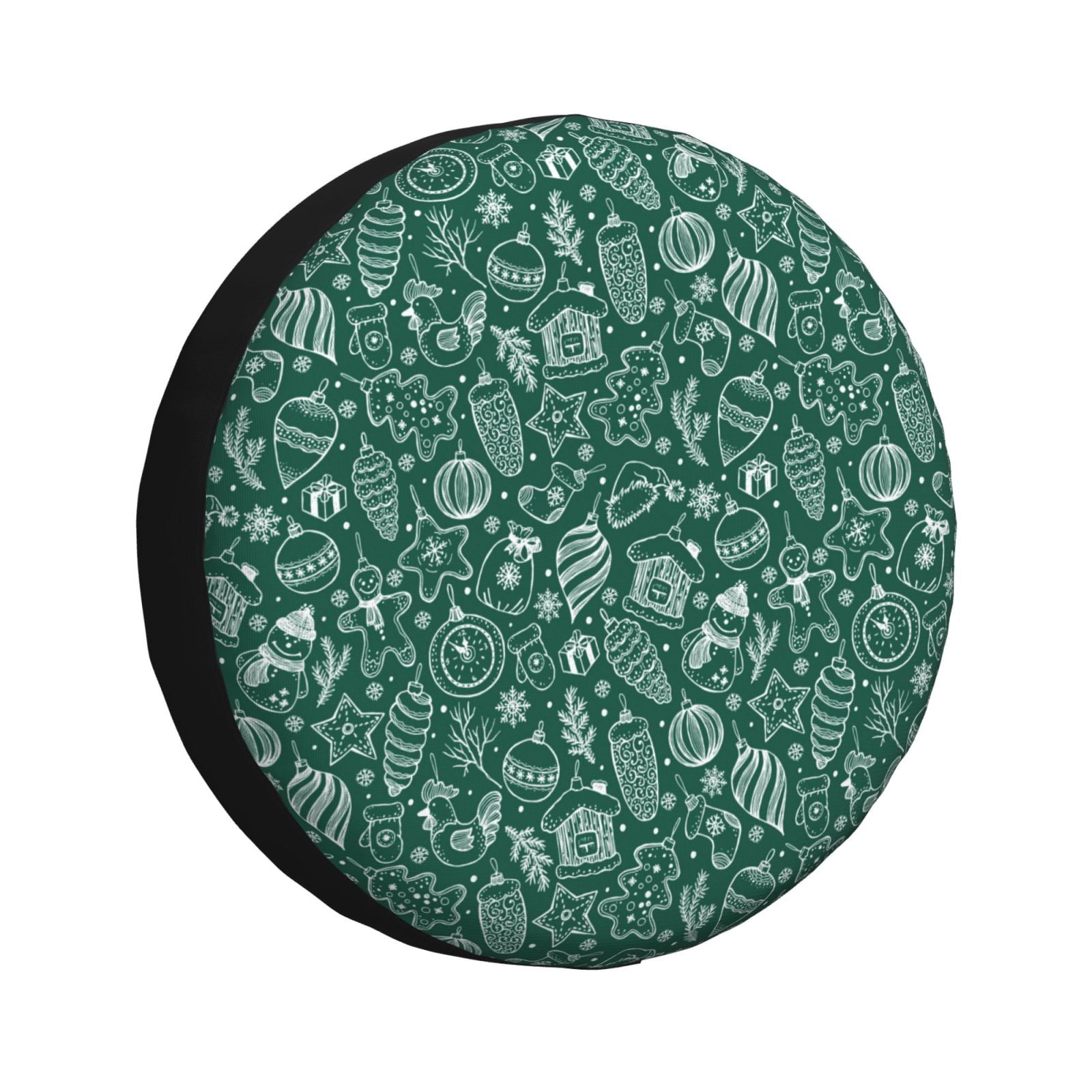 Susaid Green Christmas Print Water Proof Spare Tire Cover Wheel Tire ...