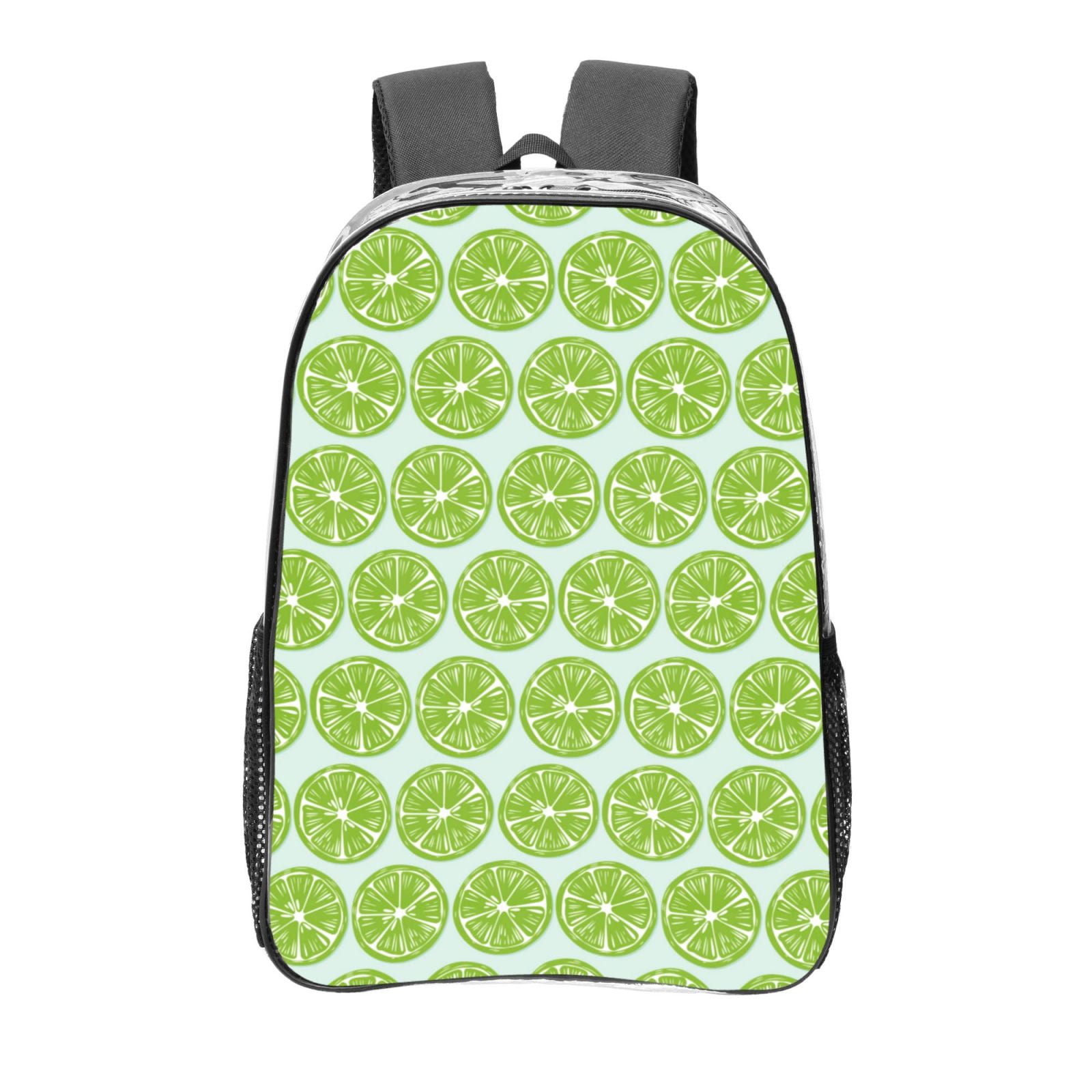 Susaid Green Lemon Slices Print Clear Backpack See Through Transparent ...