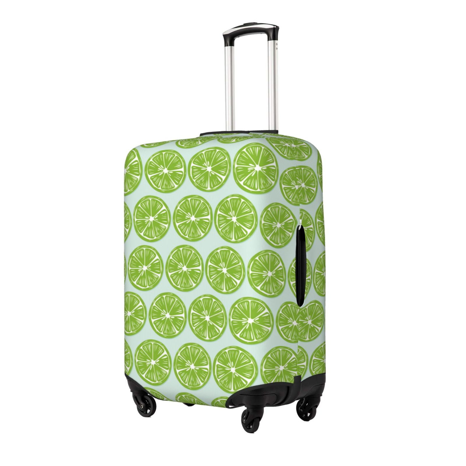 Susaid Green Lemon Slices Print Elastic Washable Suitcase Cover with ...