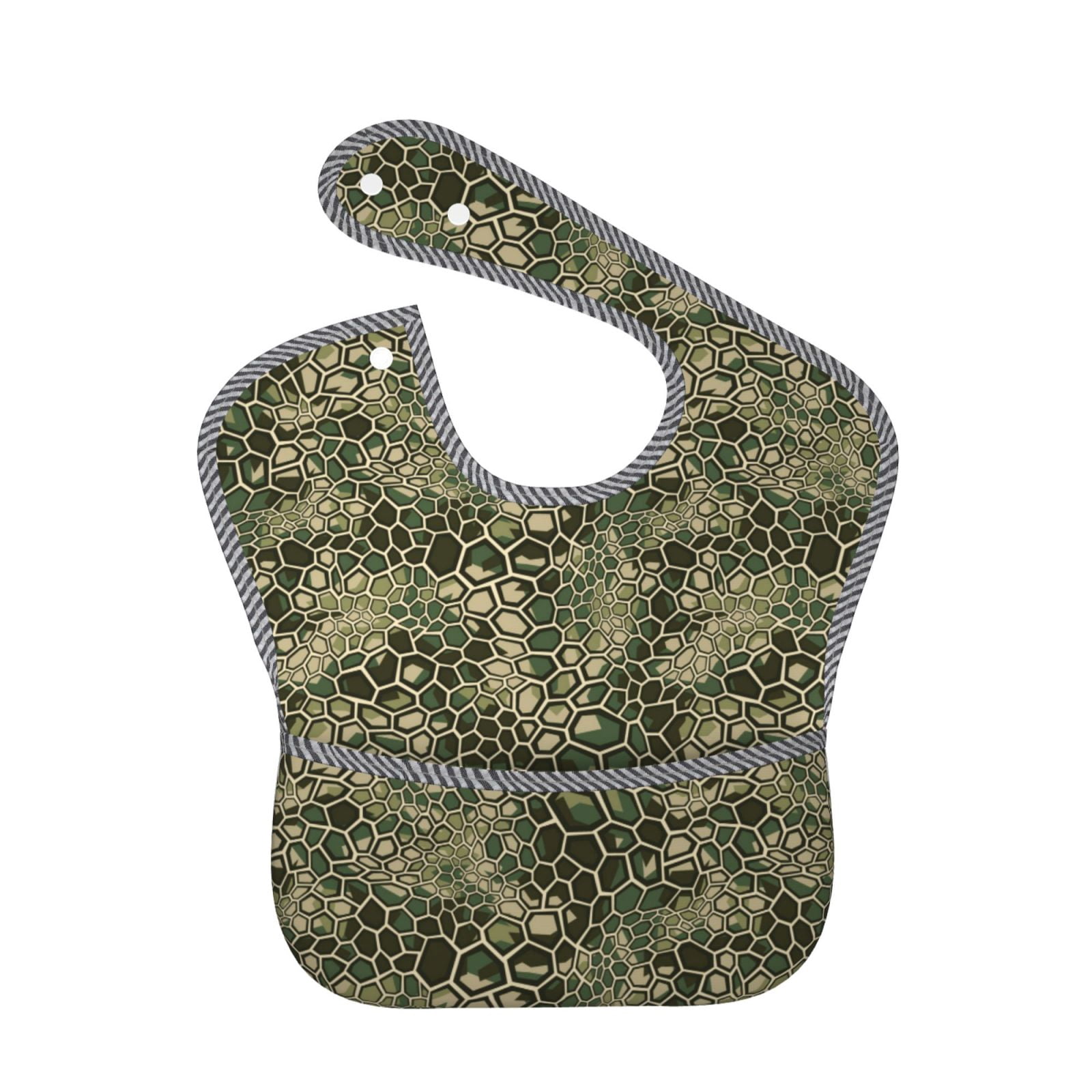 Susaid Green Snake Skin Print Bibs for Babies Toddlers Adjustable ...
