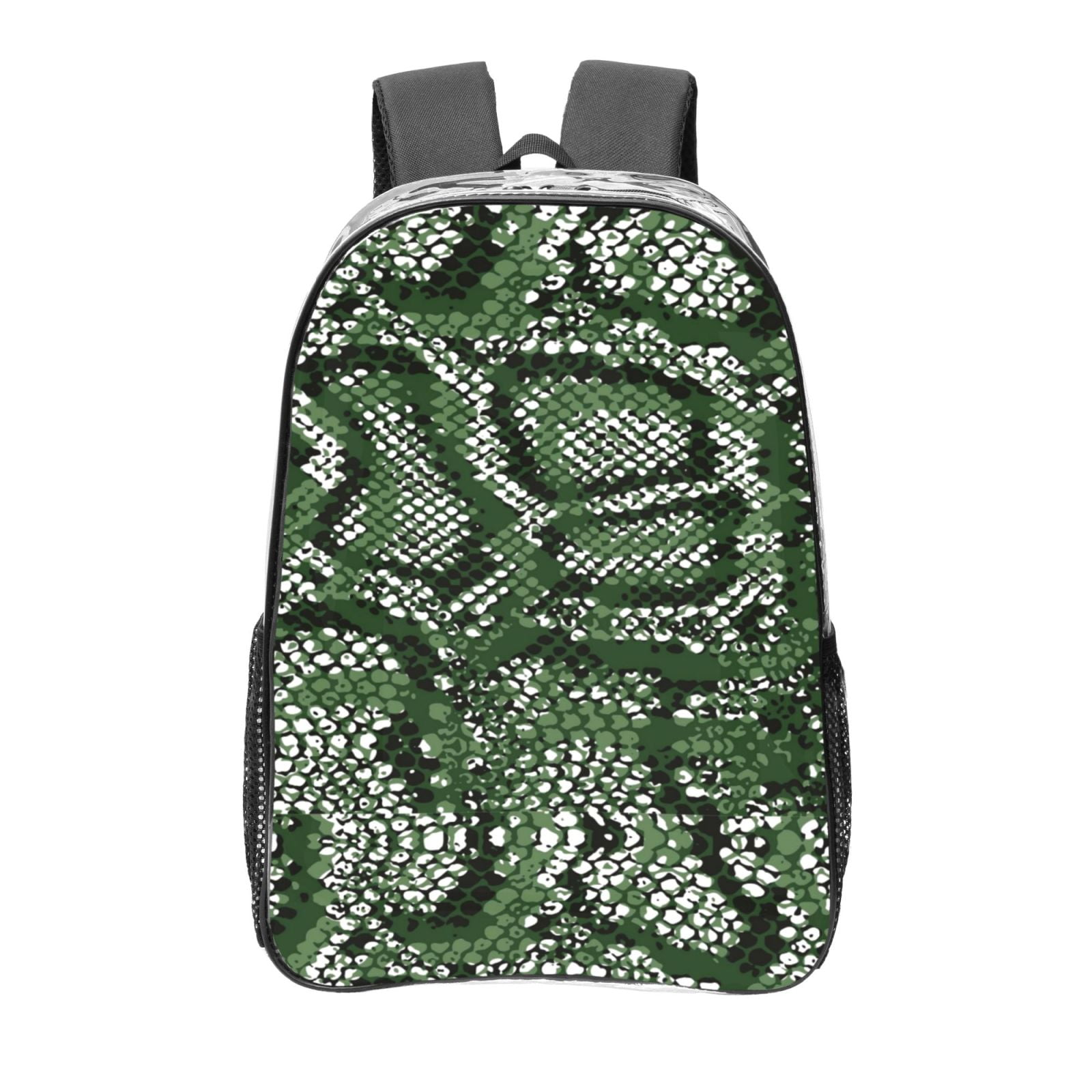 Susaid Green Snakeskin Print Clear Backpack See Through Transparent ...