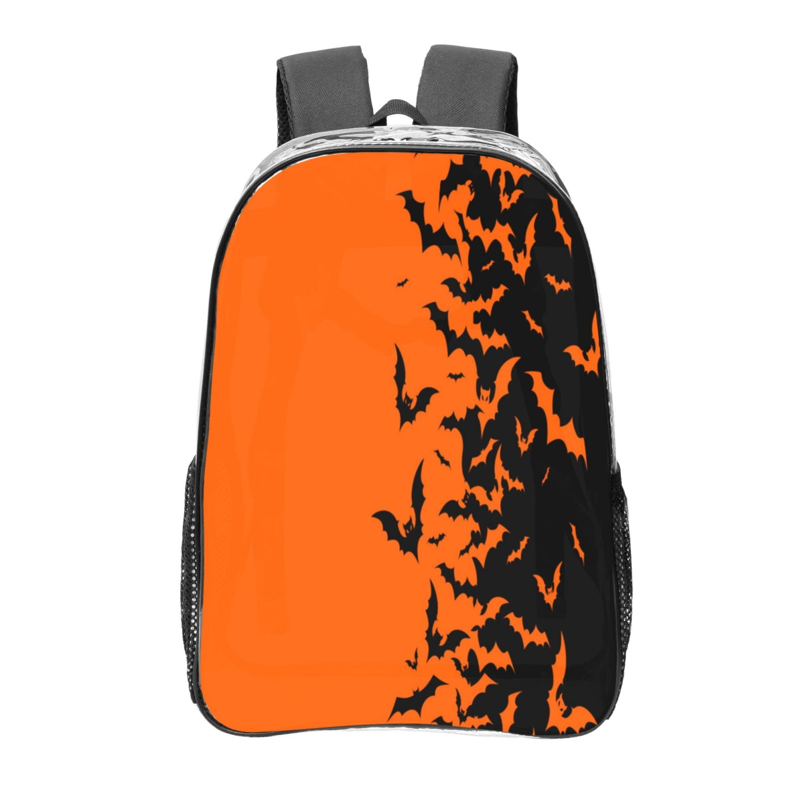 Susaid Halloween Bats Print Clear Backpack See Through Transparent ...