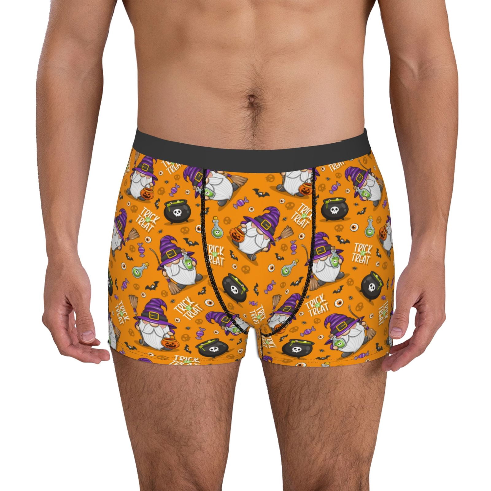 Susaid Halloween Witches Gnome Print Men's Mesh Boxer Briefs Cooling ...