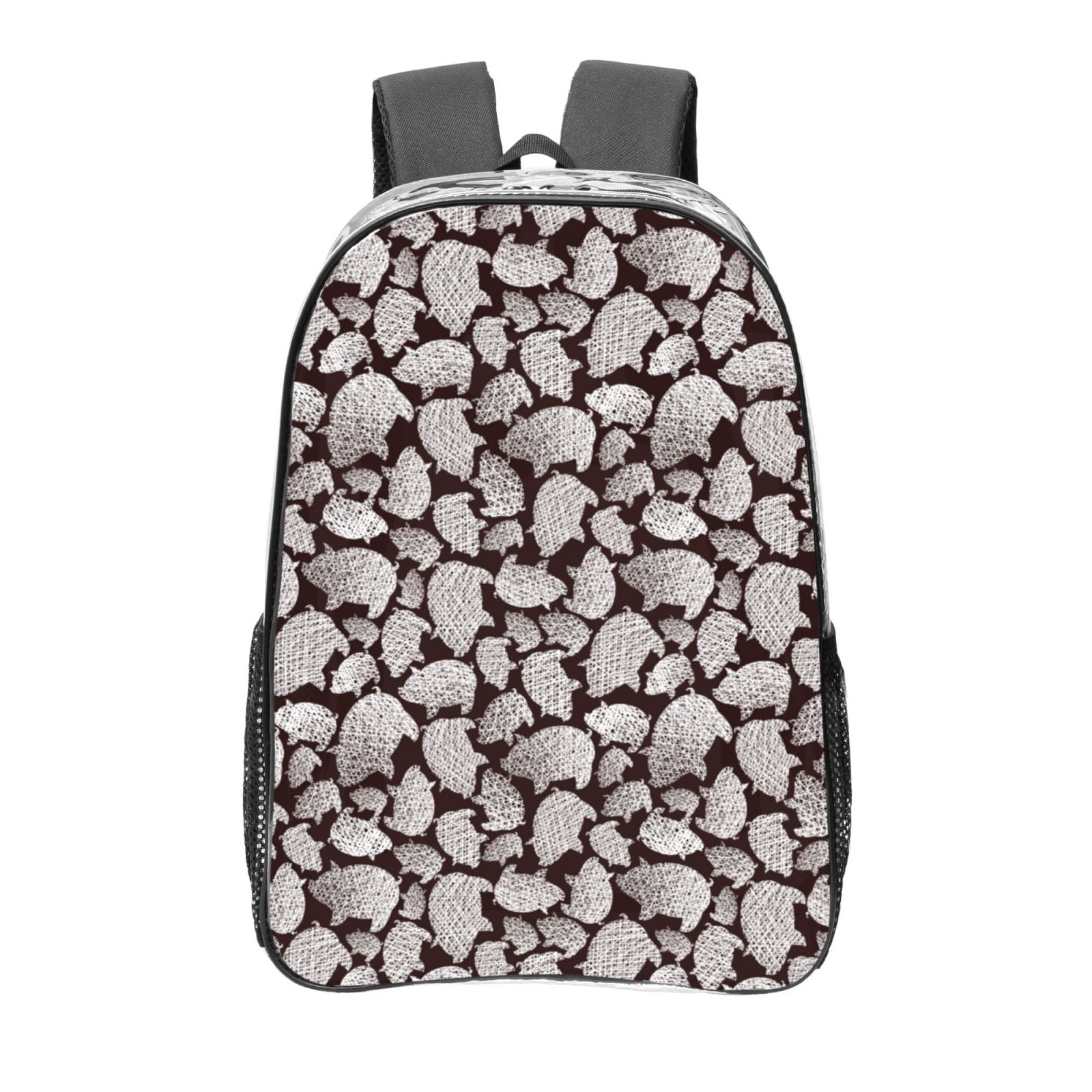 Susaid Hand Drawn Pig Print Clear Backpack See Through Transparent ...