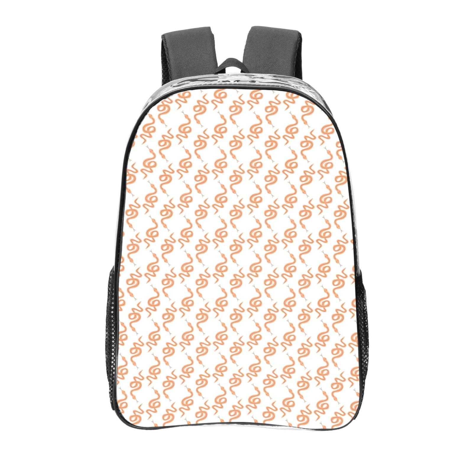 Susaid Hand Drawn Snake Print Clear Backpack See Through Transparent ...
