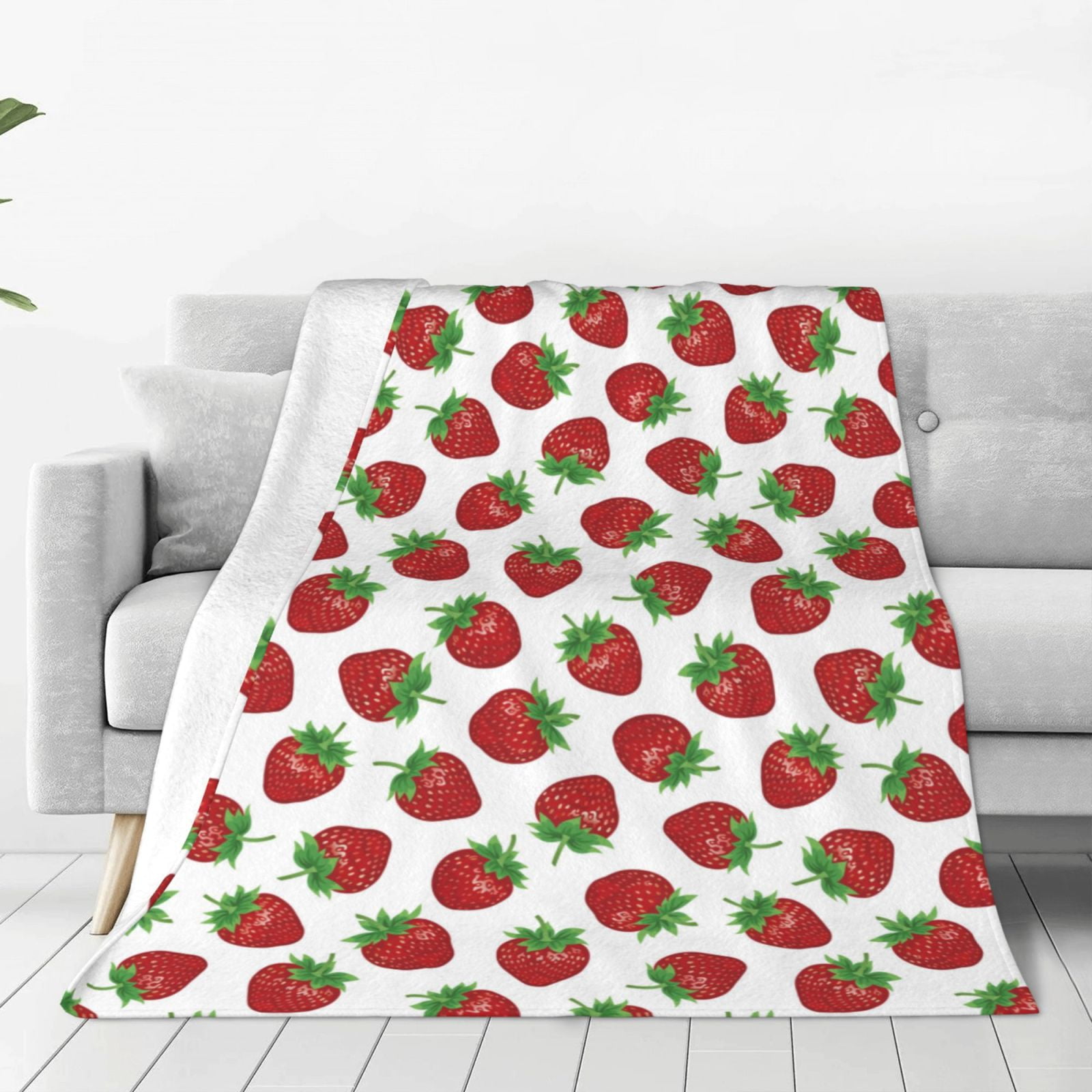 Susaid Hand Drawn Strawberry Print Microfiber Cleaning Cloth, Multi ...