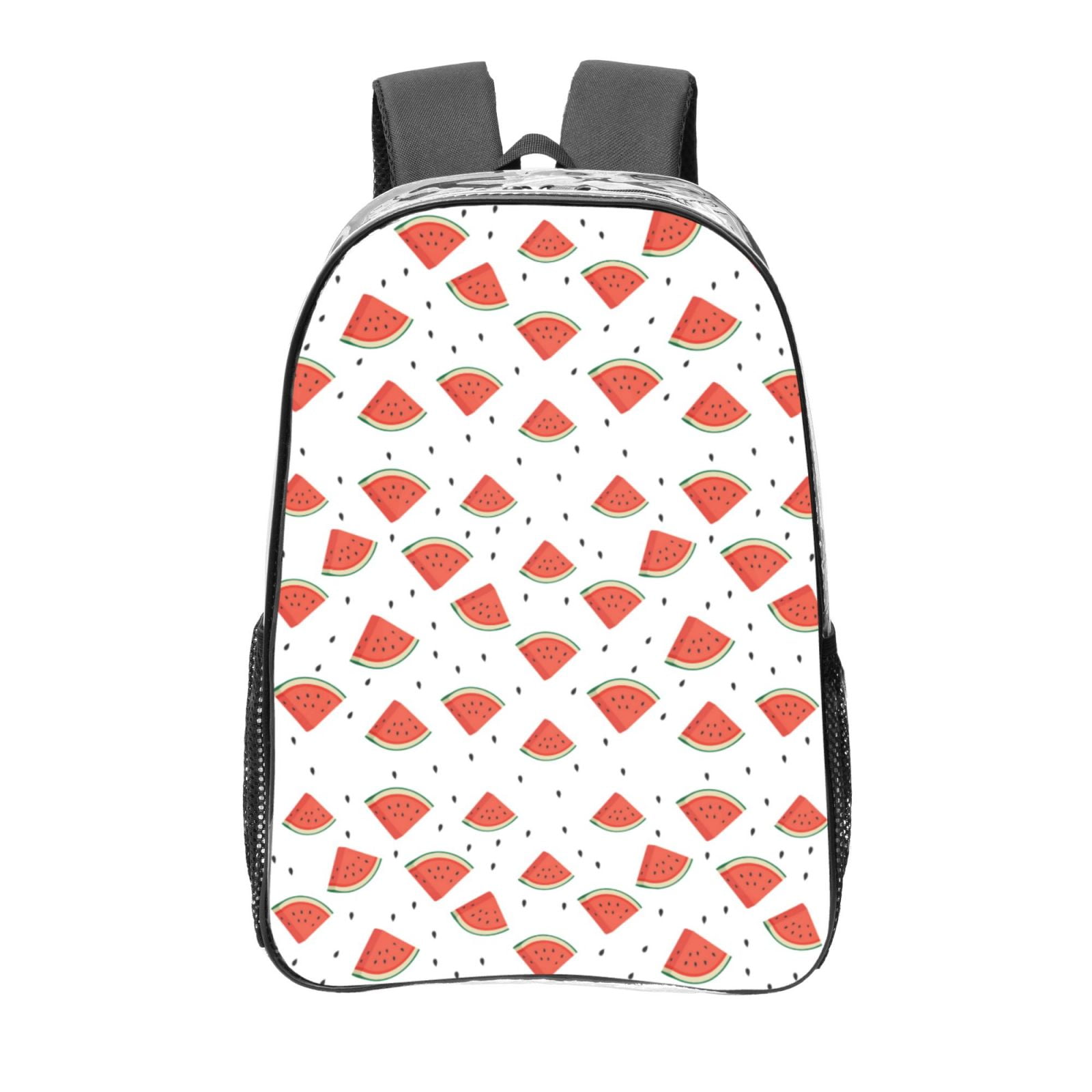 Susaid Hand Drawn Watermelon Print Clear Backpack See Through ...