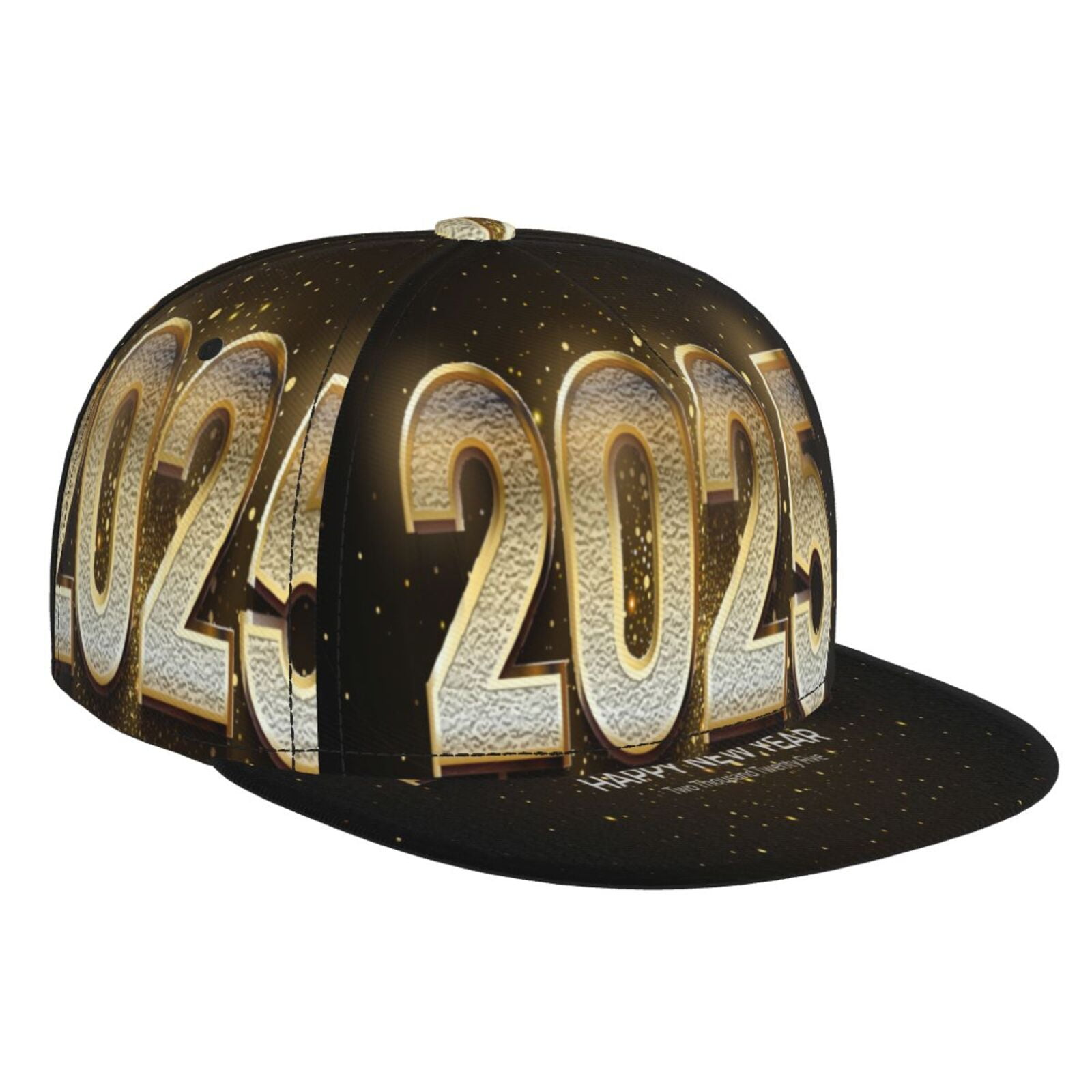 Susaid Happy New Year 2025 E Print Baseball Cap Hip Hop Style Flat ...