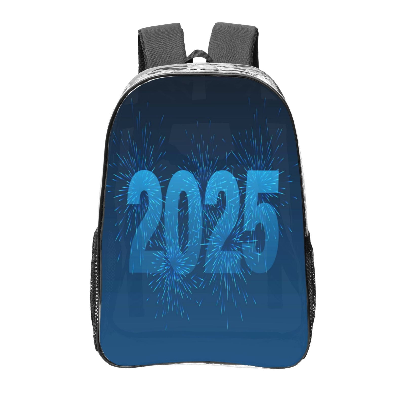 Susaid Happy New Year 2025 Print Clear Backpack See Through Transparent ...