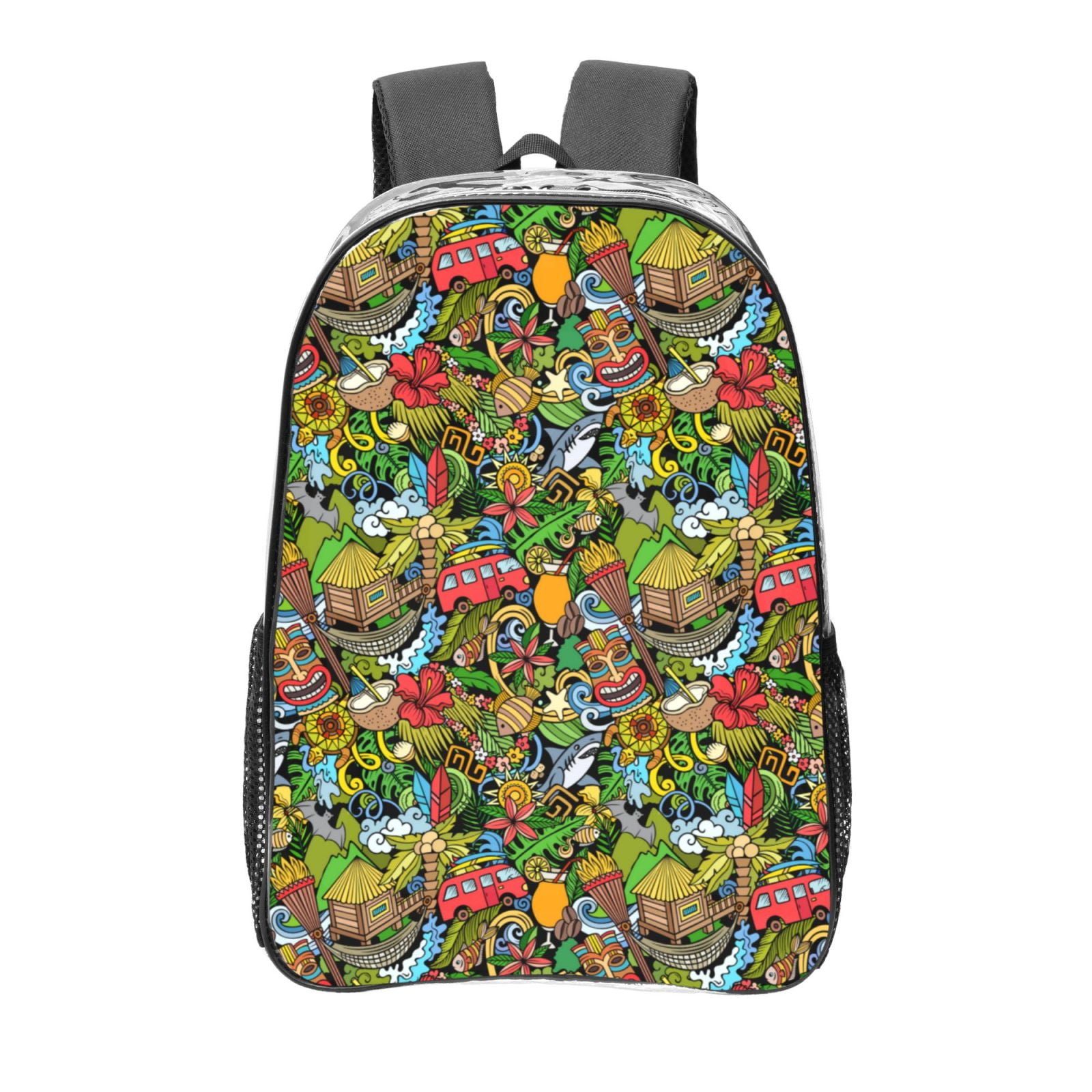Susaid Hawaiian Culture Symbols 1 Print Clear Backpack See Through ...