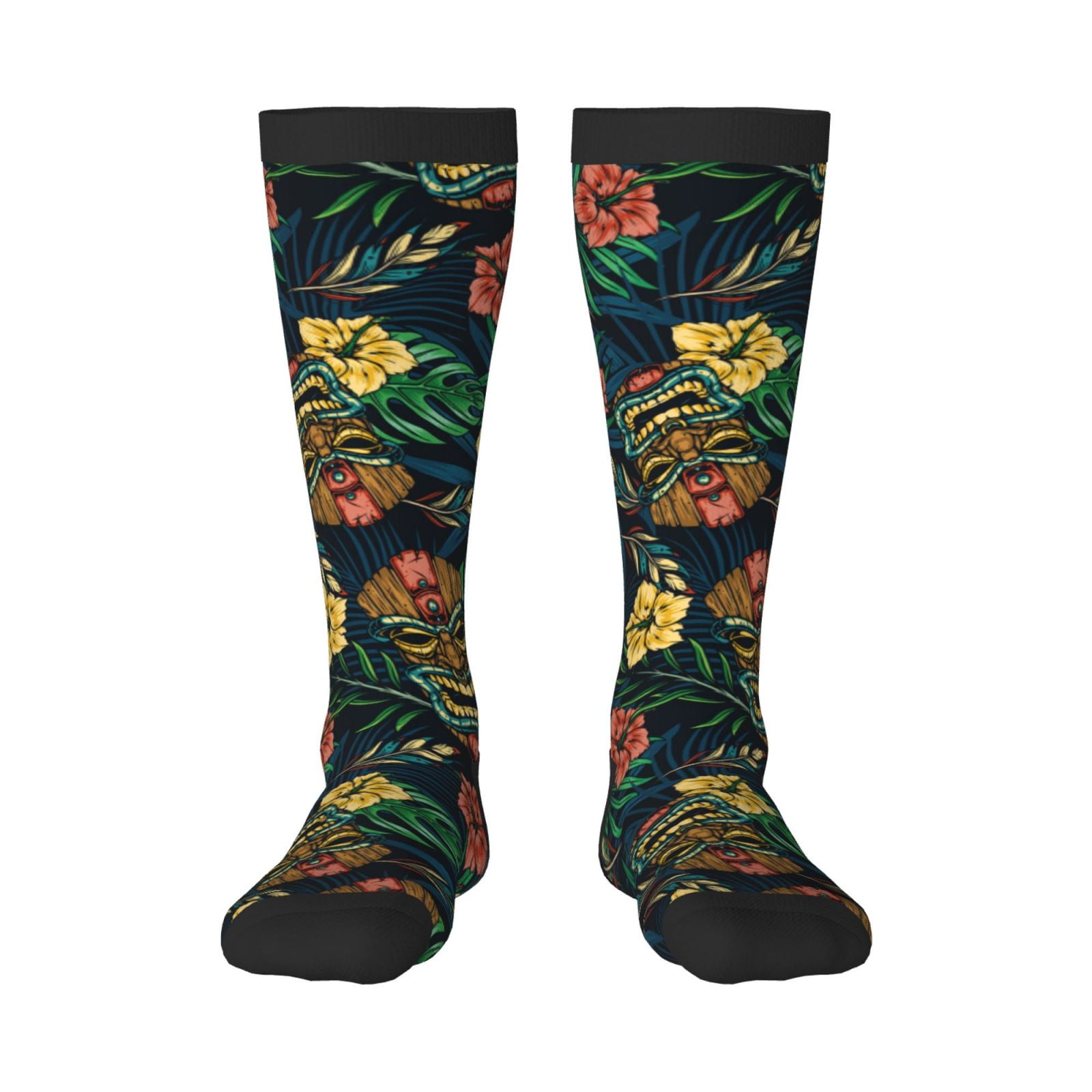 Susaid Hawaiian Tribal Mask Print Thermal Winter Socks for Men and ...