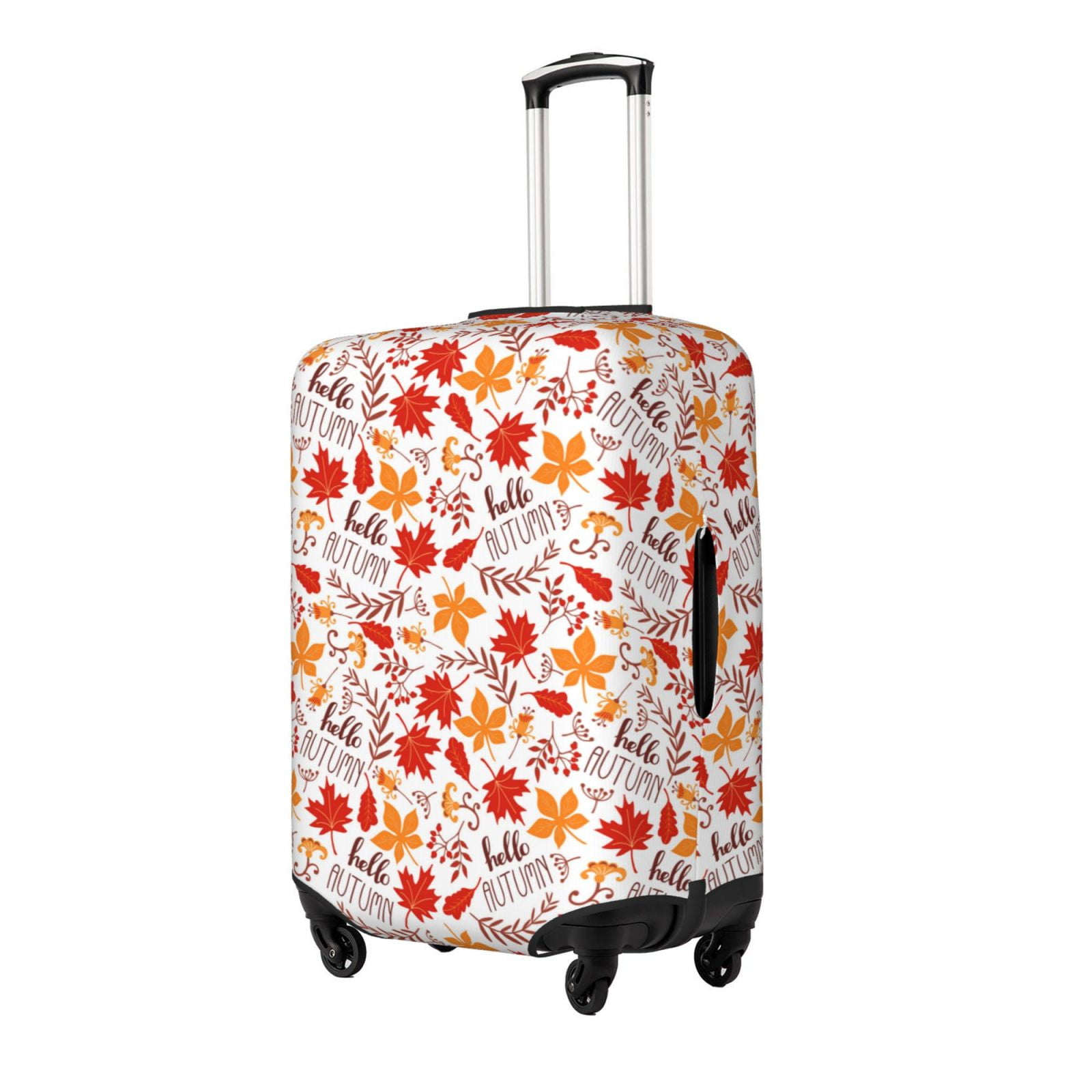 Susaid Hello Autumn Maple Leaf Print Elastic Washable Suitcase Cover ...