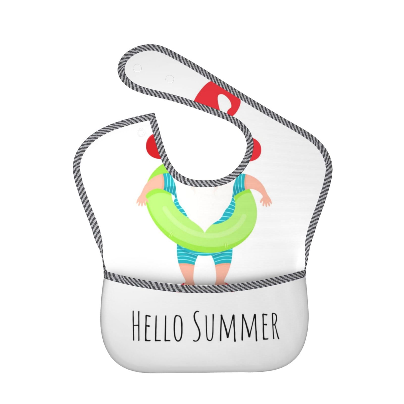 Susaid Hello Summer Gnome 2 Print Bibs for Babies Toddlers Adjustable ...