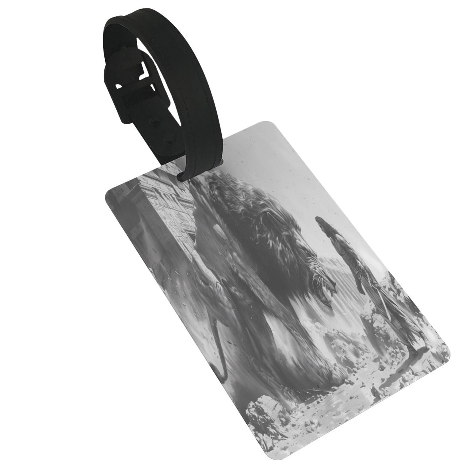 Susaid Heroic Lion Encounter Print Funny Luggage Tags Colorful Unique ... Susaid Heroic Lion Encounter Print Funny Luggage Tags Colorful Unique ...
