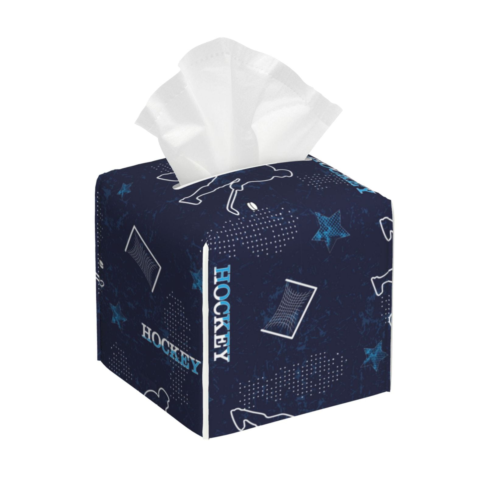 Susaid Hockey Players Print PU Leather Tissue Box Cover, Square ...