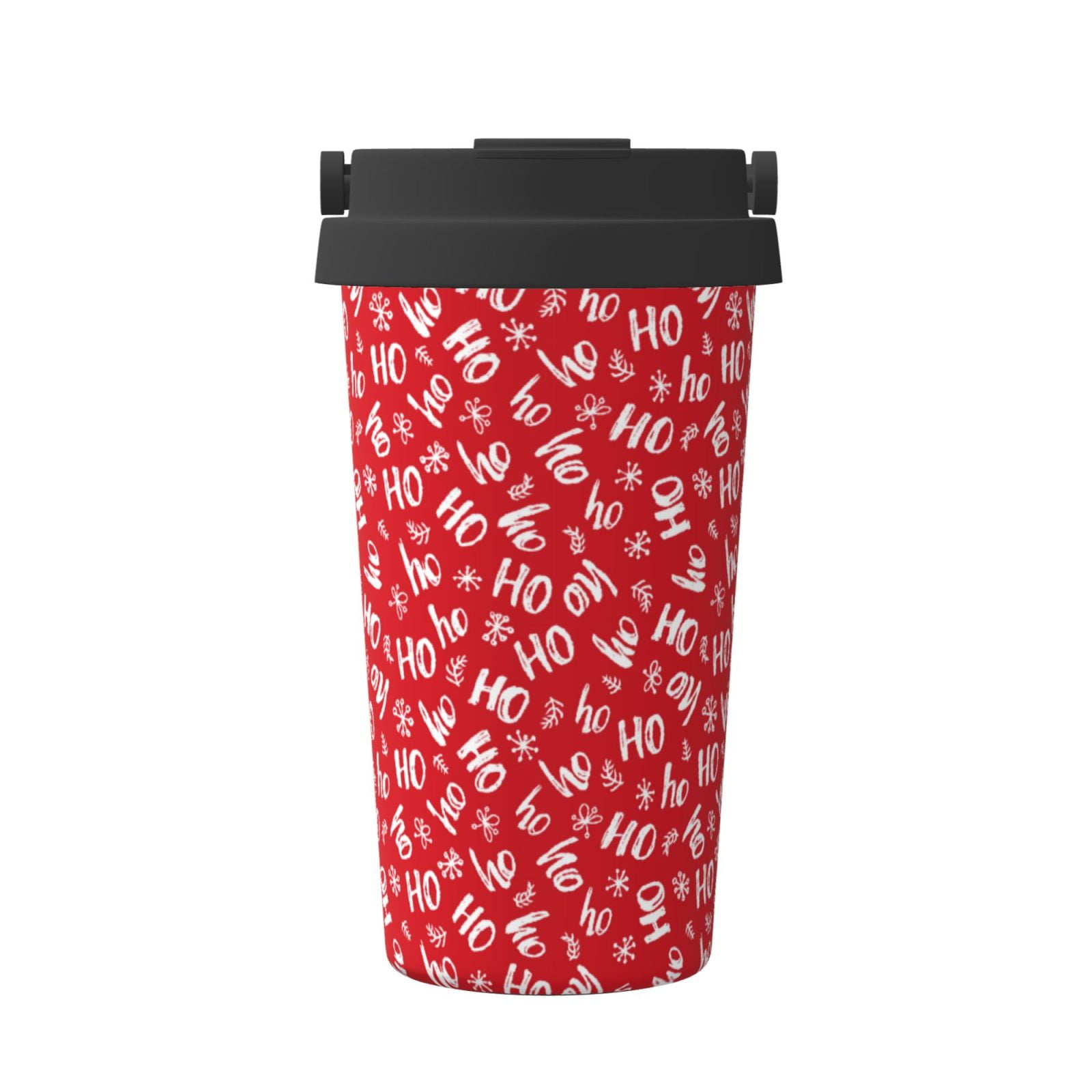 Susaid Hohoho Print Coffee Travel Mug, Insulated Coffee Mug with Lid ...
