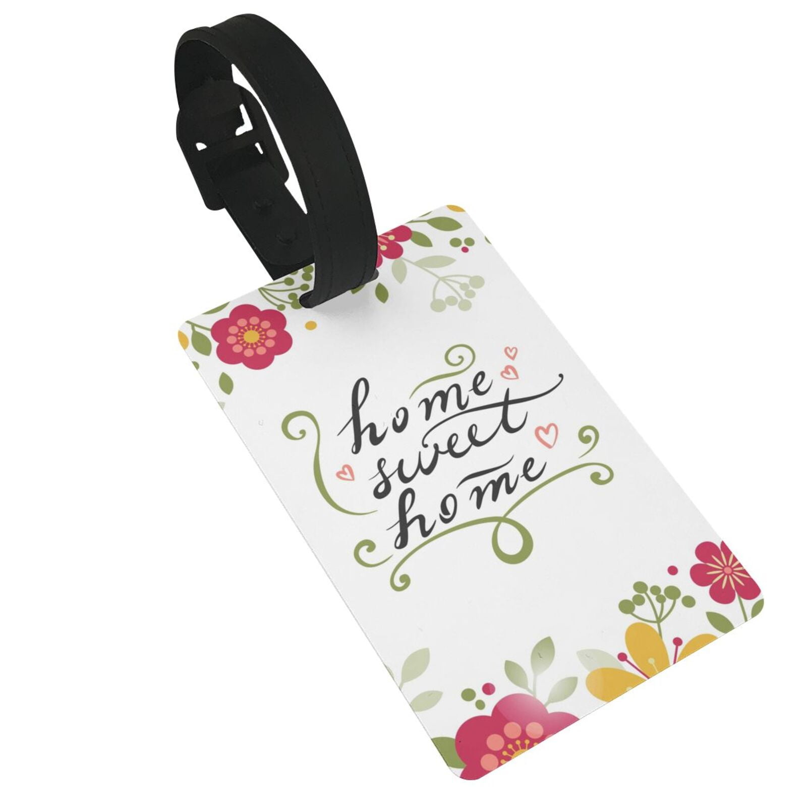 Susaid Home Sweet Home Floral Print Funny Luggage Tags Colorful Unique ...