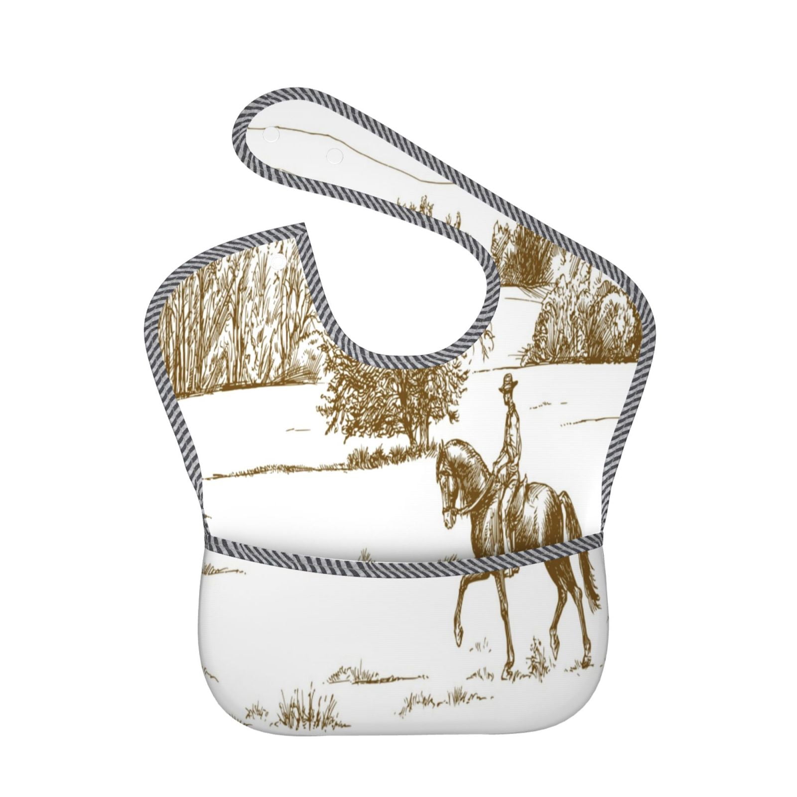 Susaid Horse Rider In Field Print Bibs for Babies Toddlers Adjustable ...
