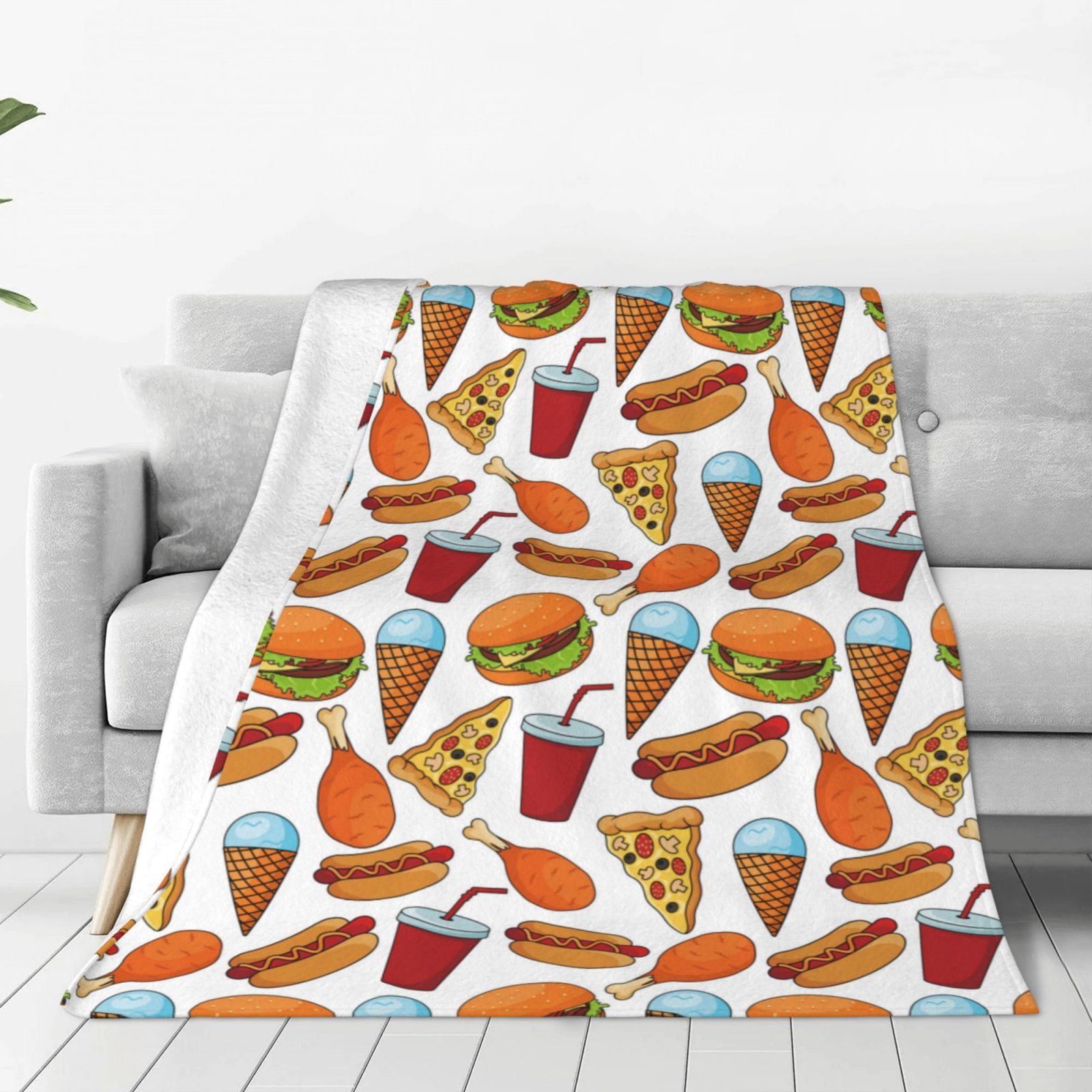 Susaid Hot Dog Burger Print Microfiber Cleaning Cloth, Multi-Functional ...