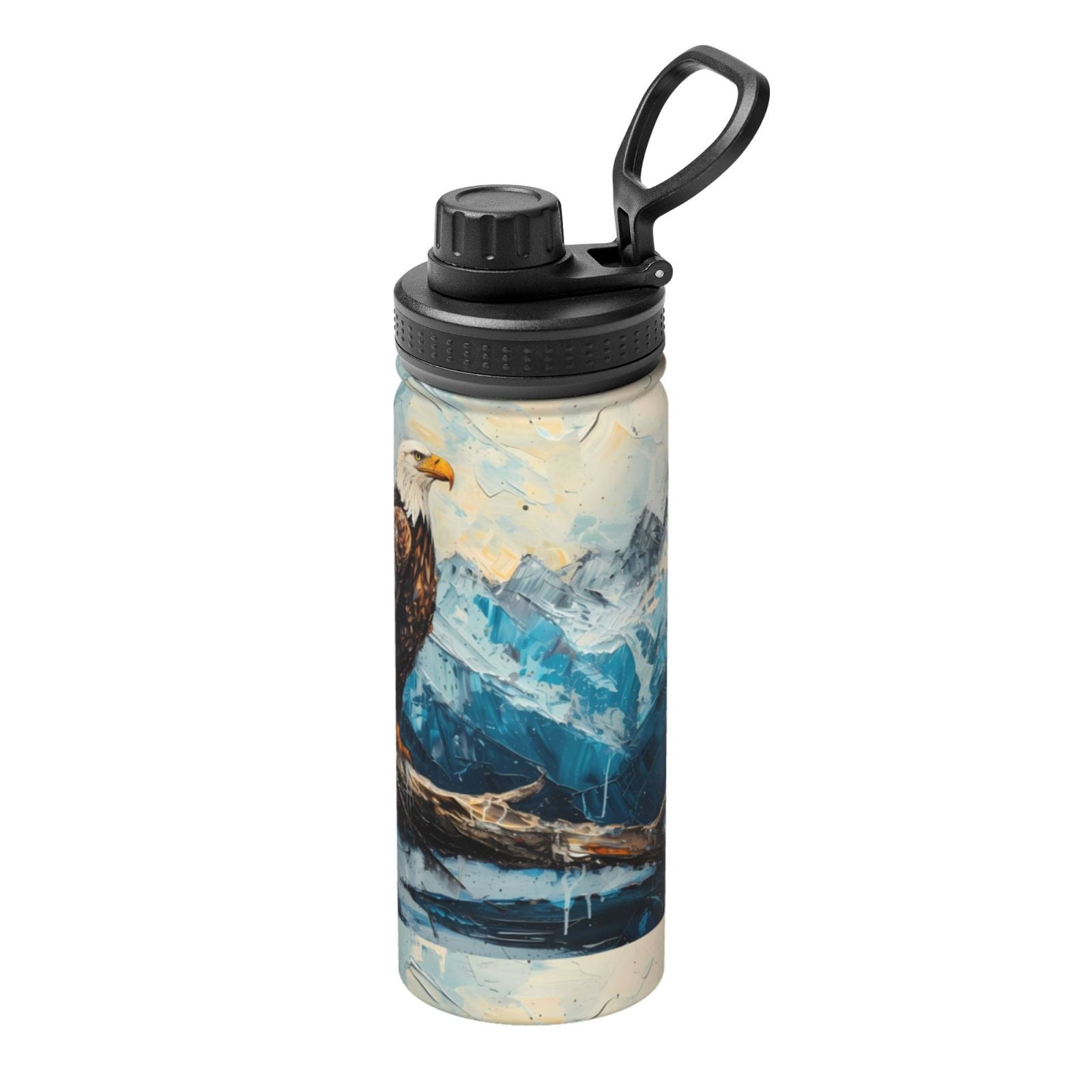 Susaid Iceberg Bald Eagle Print 18oz Sports Insulated Kettle Stainless ...