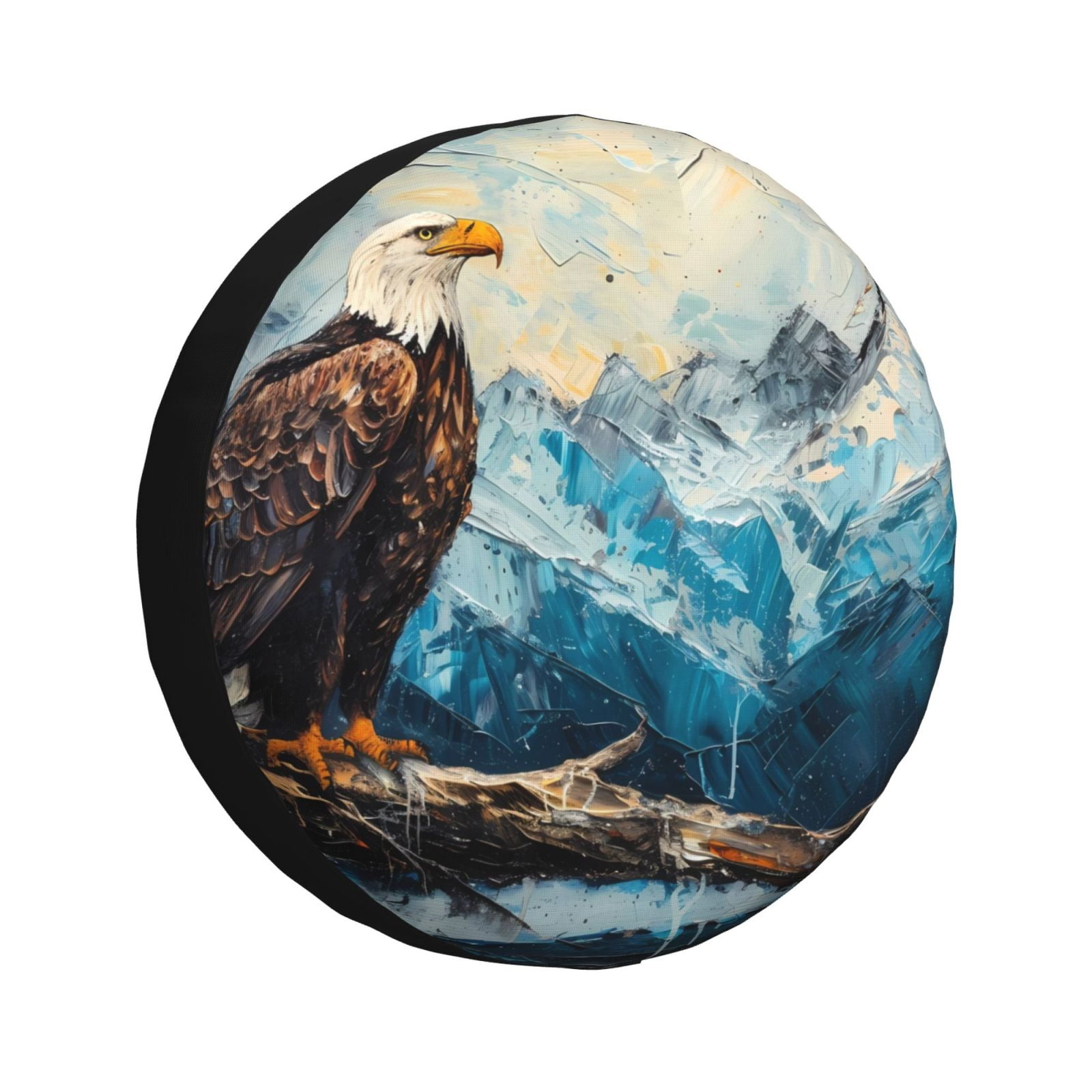 Susaid Iceberg Bald Eagle Print Water Proof Spare Tire Cover Wheel Tire ...