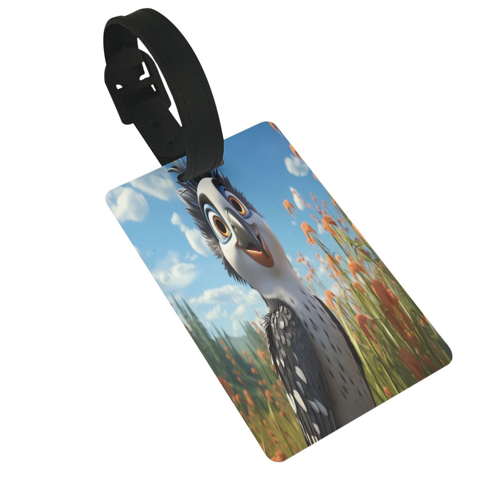 Susaid Joyful Animated Bird Print Funny Luggage Tags Colorful Unique ...