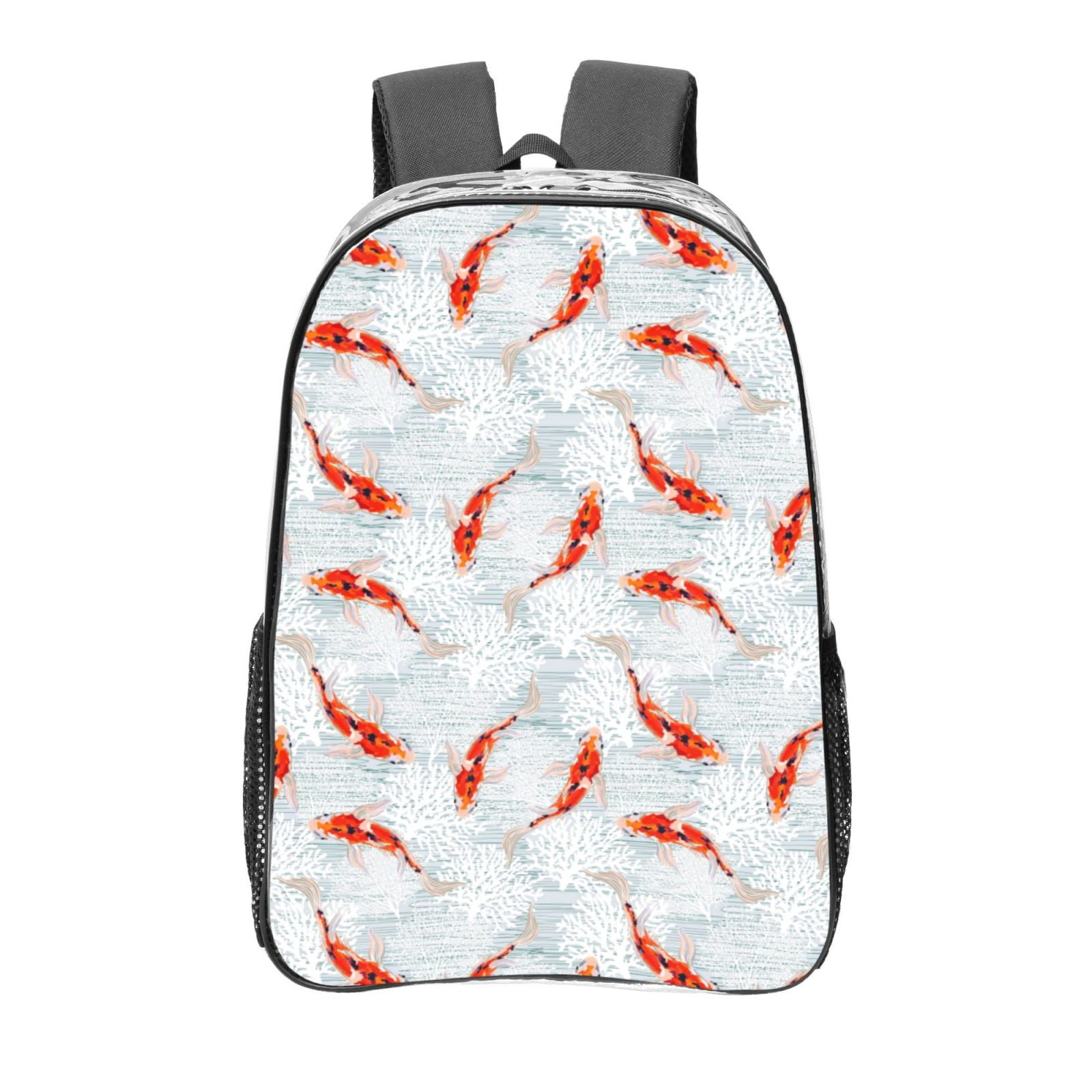 Susaid Koi Fish Corals,Spring Summer Print Clear Backpack See Through ...