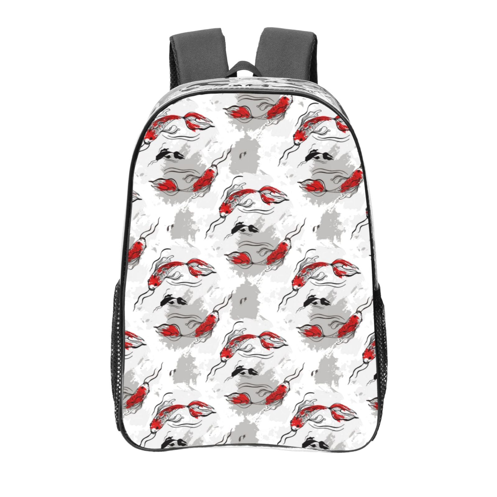 Susaid Koi Fish Print Clear Backpack See Through Transparent Plastic ...