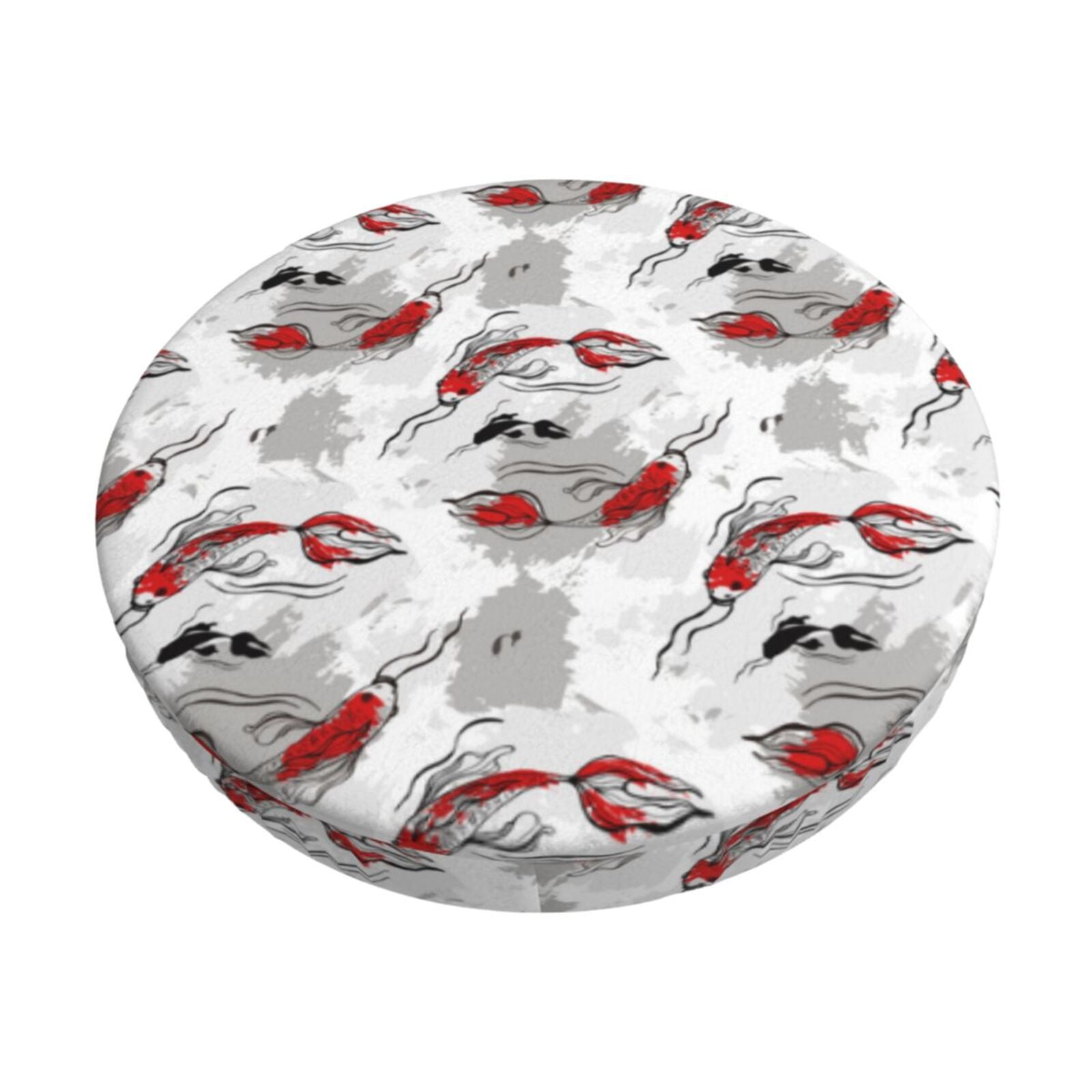 Susaid Koi Fish Print Elastic Bar Stool Cover Personalized Washable ...