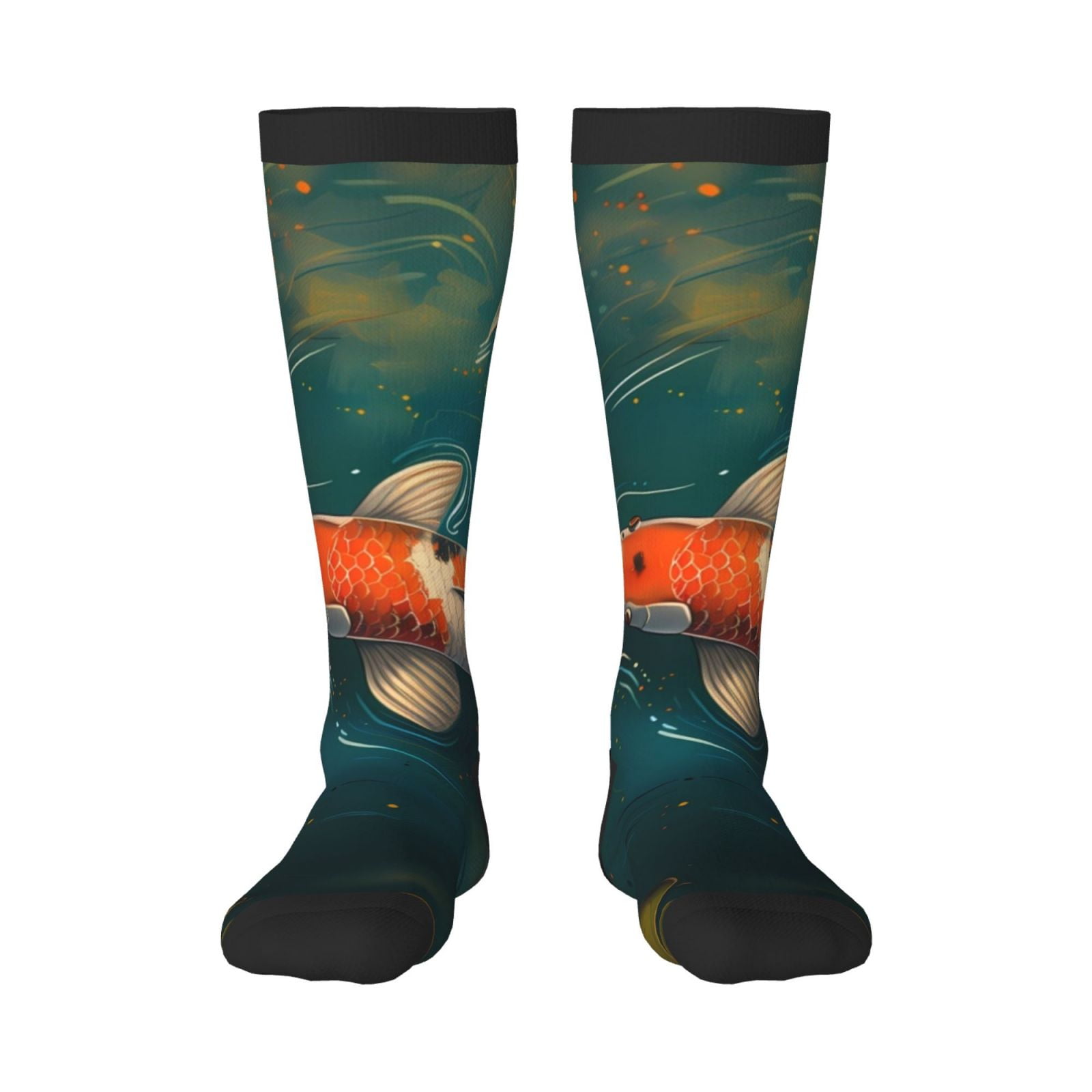 Susaid Koi Pond Lilies Print Thermal Winter Socks for Men and Women ...