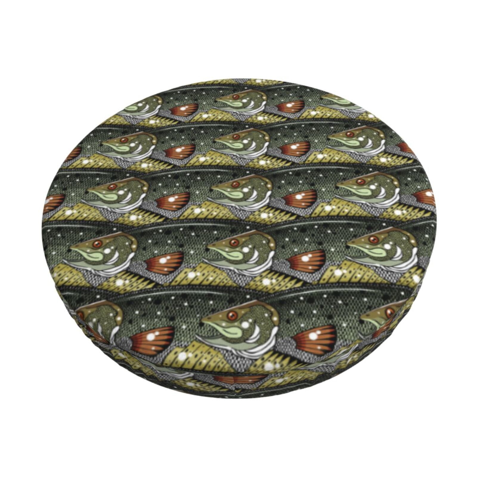 Susaid Largemouth Bass Fish Print Elastic Bar Stool Cover Personalized ...