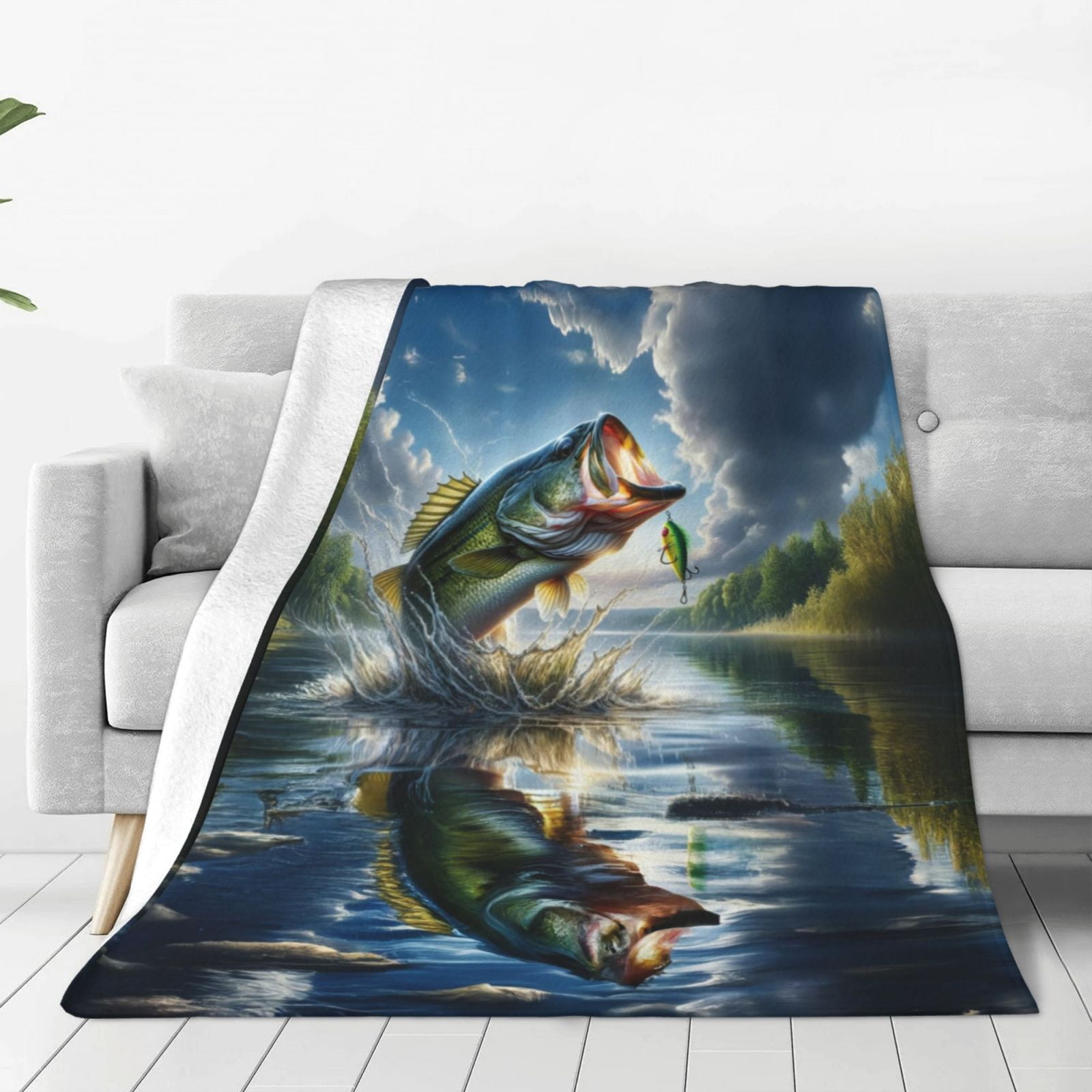 Susaid Largemouth Bass Jumping Out of The Water Microfiber Cleaning ...