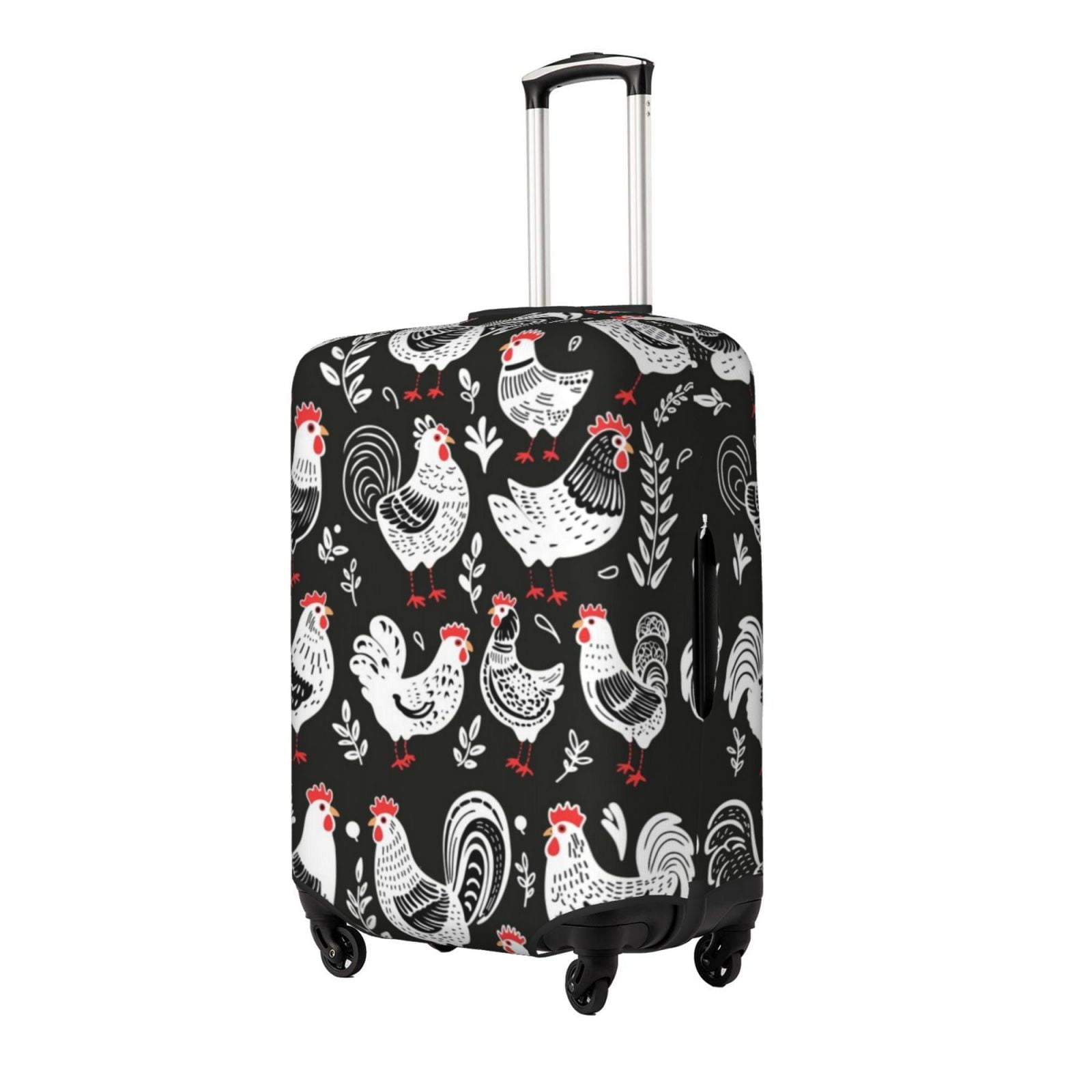 Susaid Laying Hens And Roosters Print Elastic Washable Suitcase Cover ...