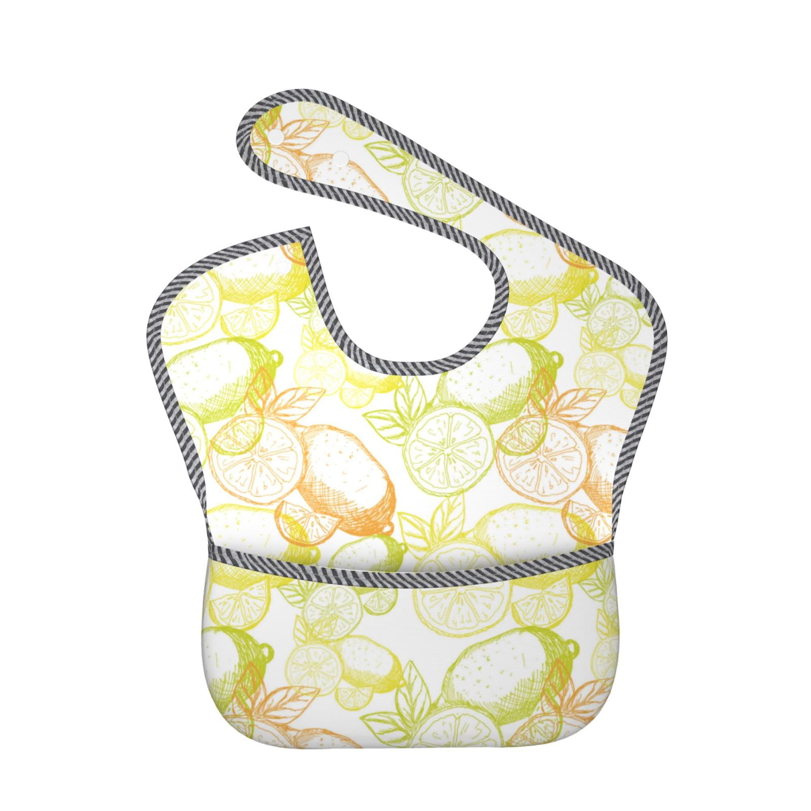 Susaid Lemon Potatoes Print Bibs for Babies Toddlers Adjustable ...