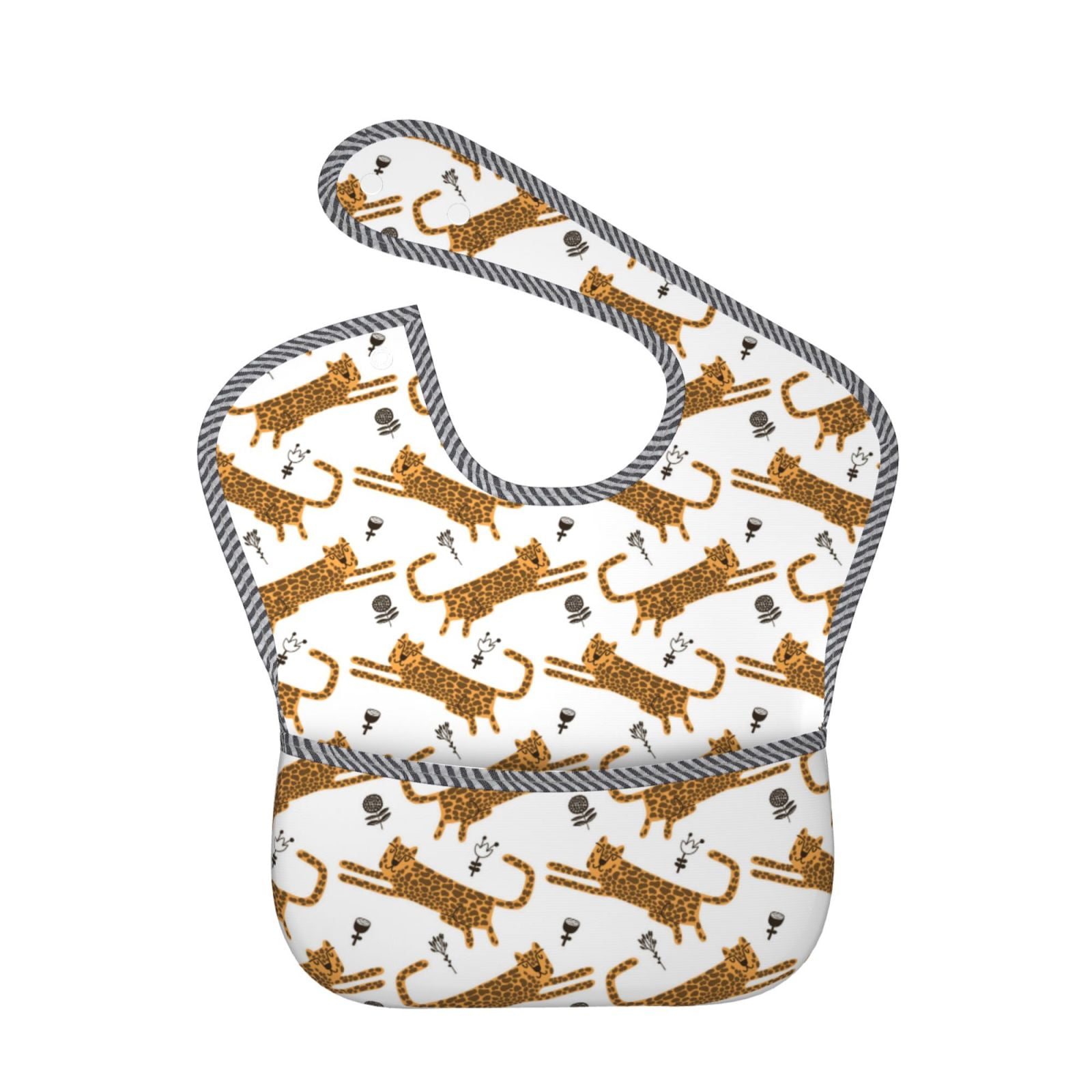 Susaid Leopard Print Print Bibs for Babies Toddlers Adjustable ...