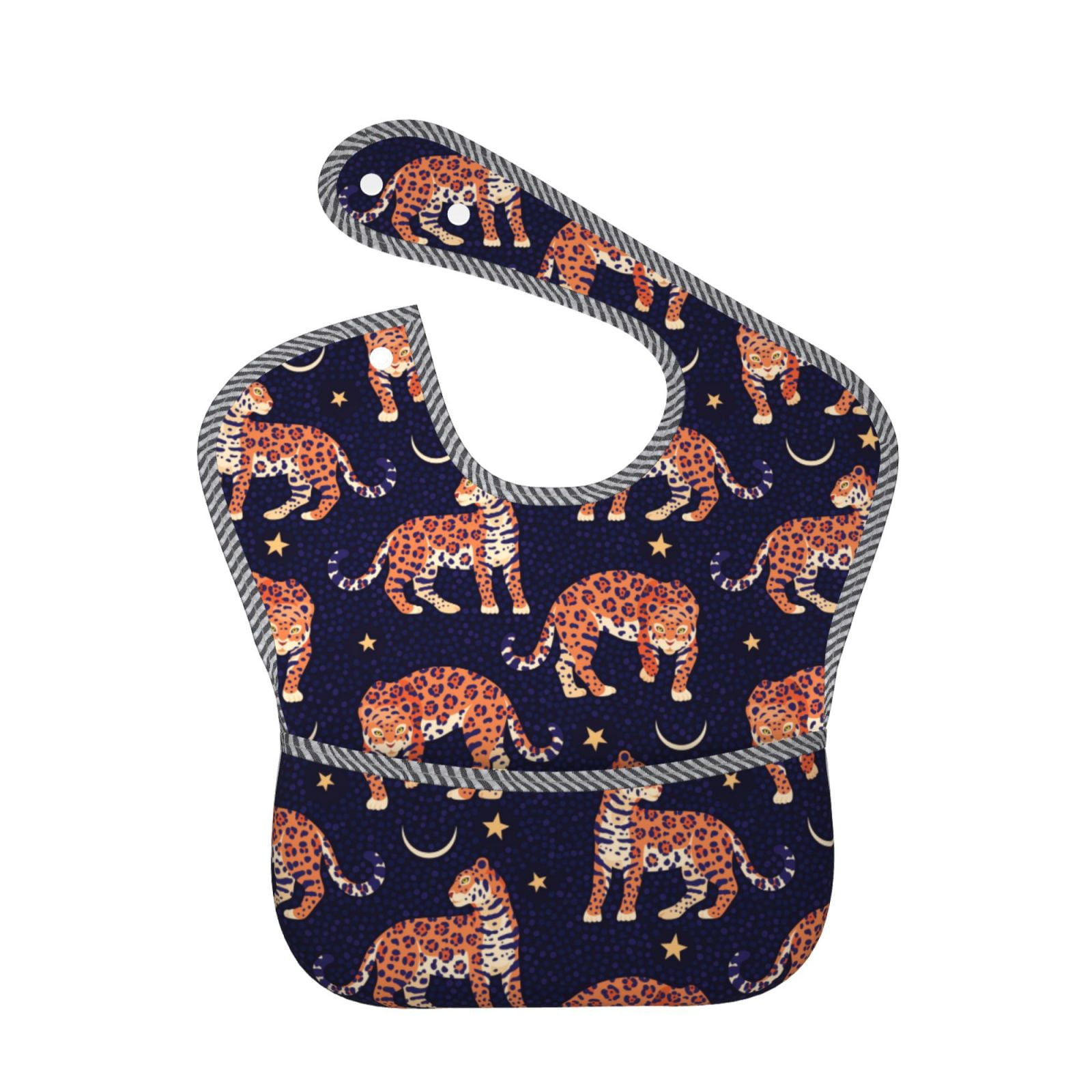Susaid Leopard Print Print Bibs for Babies Toddlers Adjustable ...