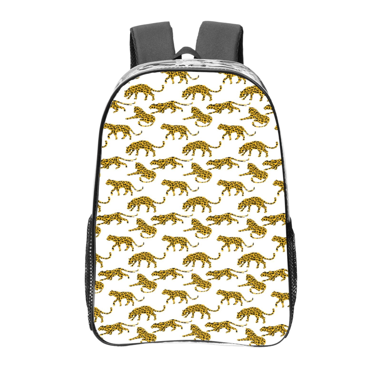 Susaid Leopard Print Print Clear Backpack See Through Transparent ...