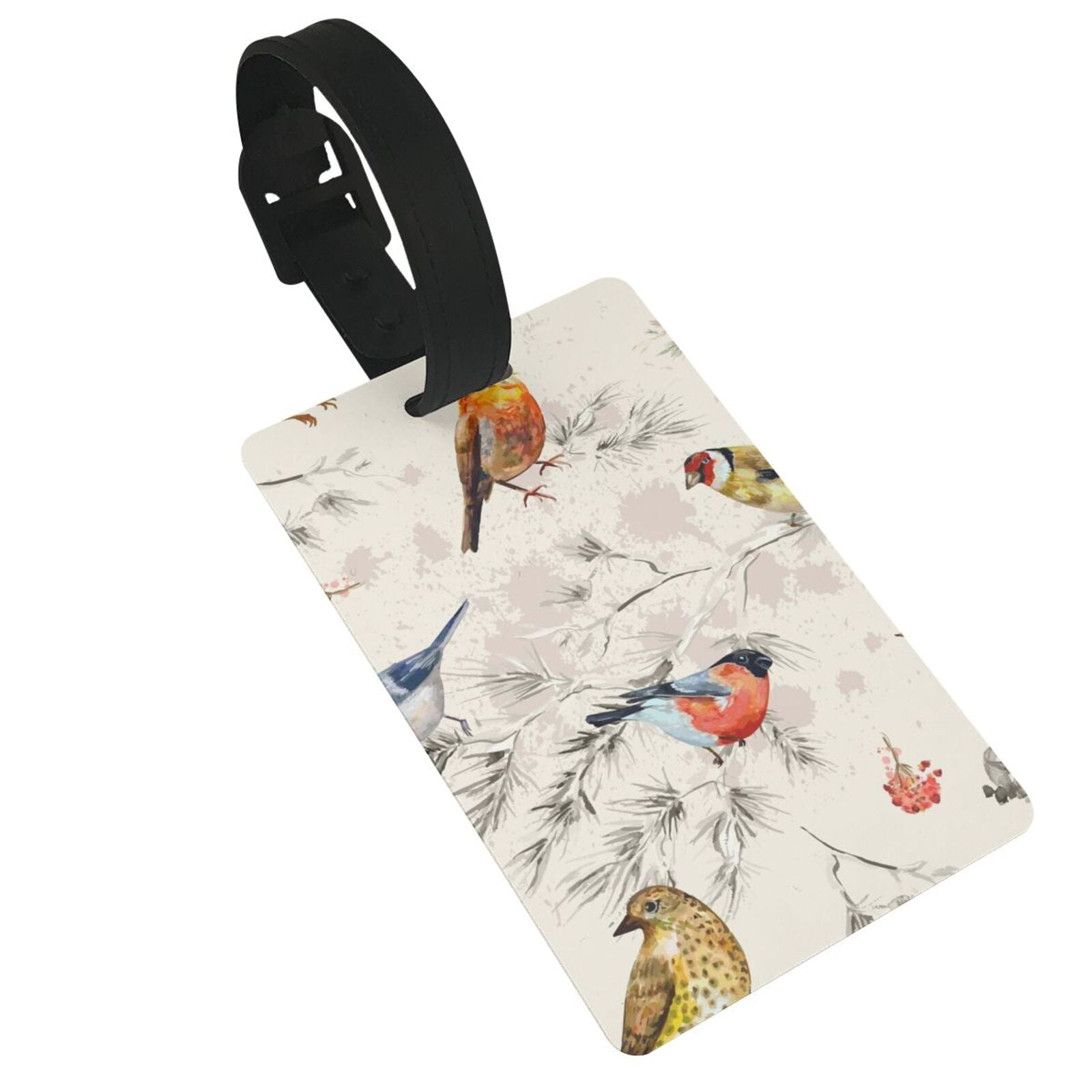 Susaid Little Birds Print Funny Luggage Tags Colorful Unique Travel ...