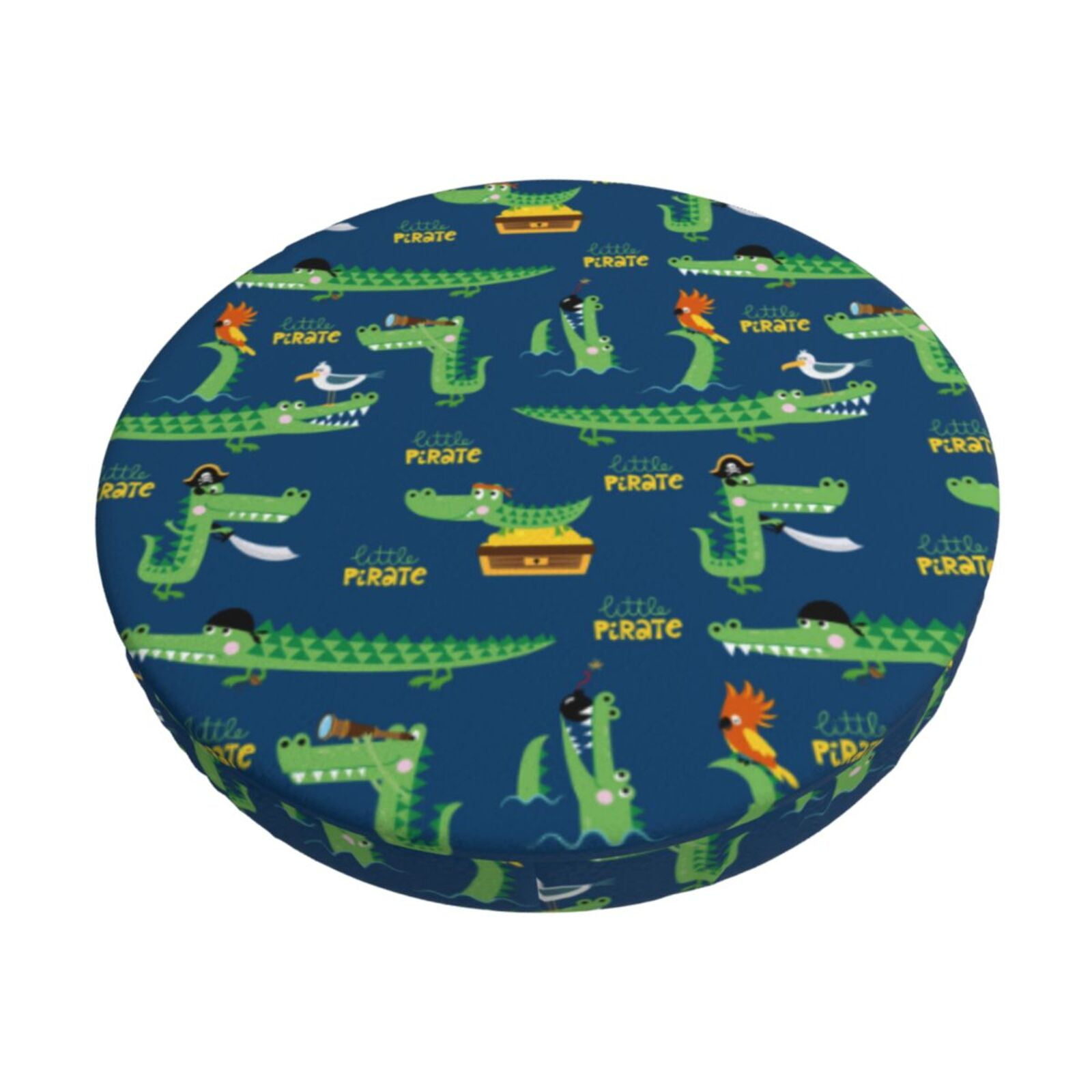 Susaid Little Pirate Crocodile Print Elastic Bar Stool Cover ...