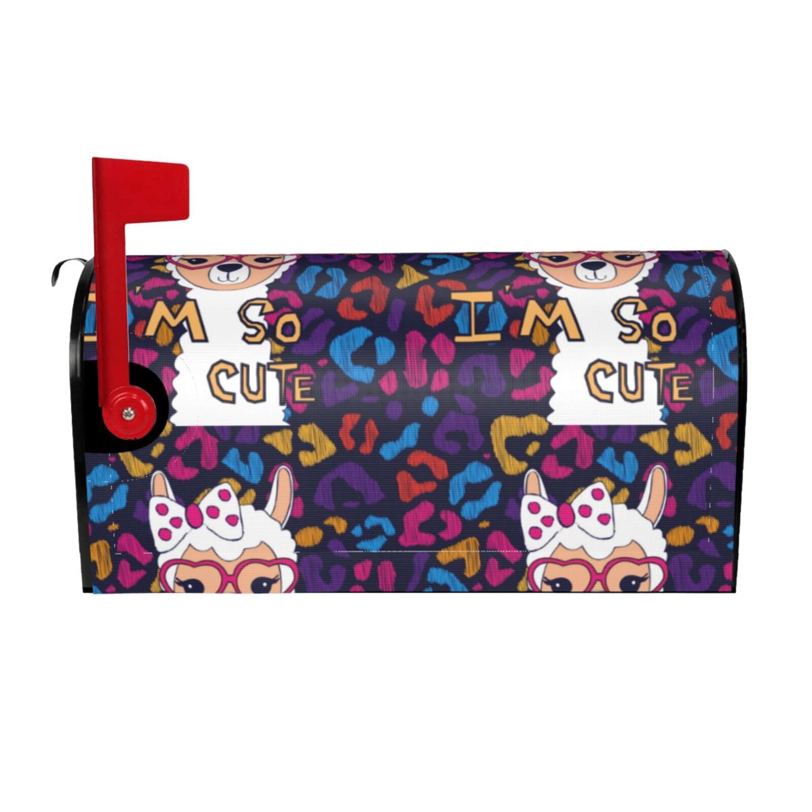 Susaid Llama Alpaca Print Mailbox Covers,Magnetic Waterproof Oxford ...